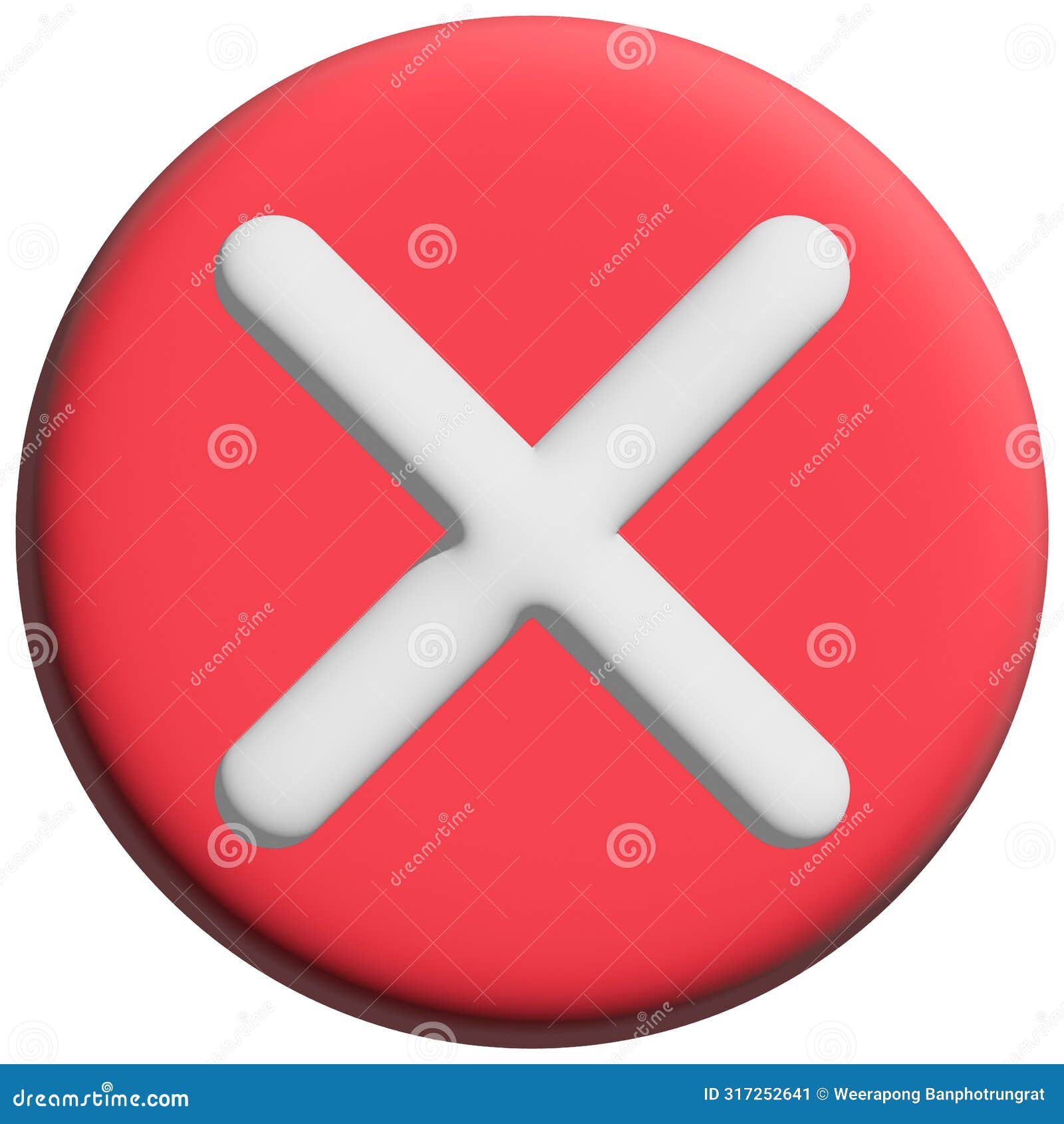 3d Right and Wrong Icon, 3-dimension Confirm and Cancel Sign of Making ...