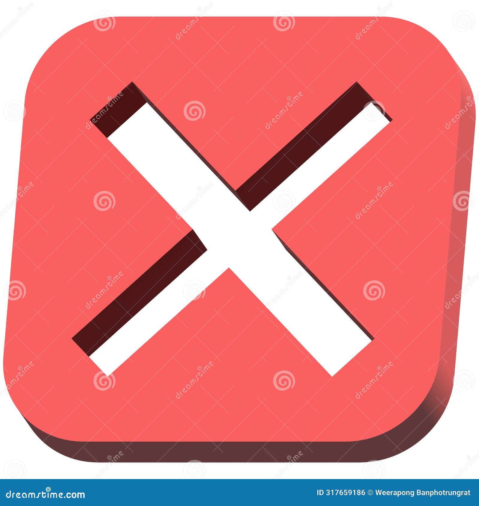 3d Wrong Icon, 3-dimension Confirm and Cancel Sign of Making Agreement ...