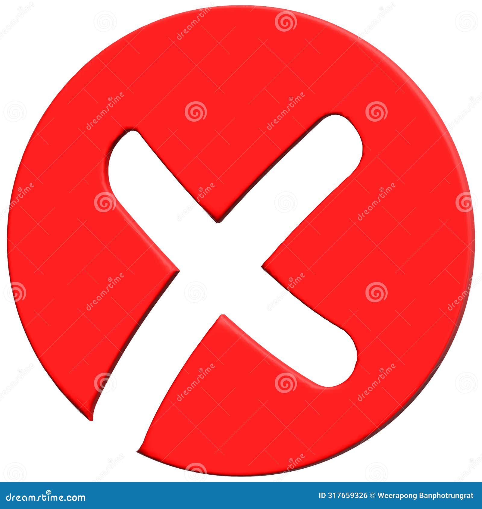 3d Wrong Icon, 3-dimension Confirm and Cancel Sign of Making Agreement ...