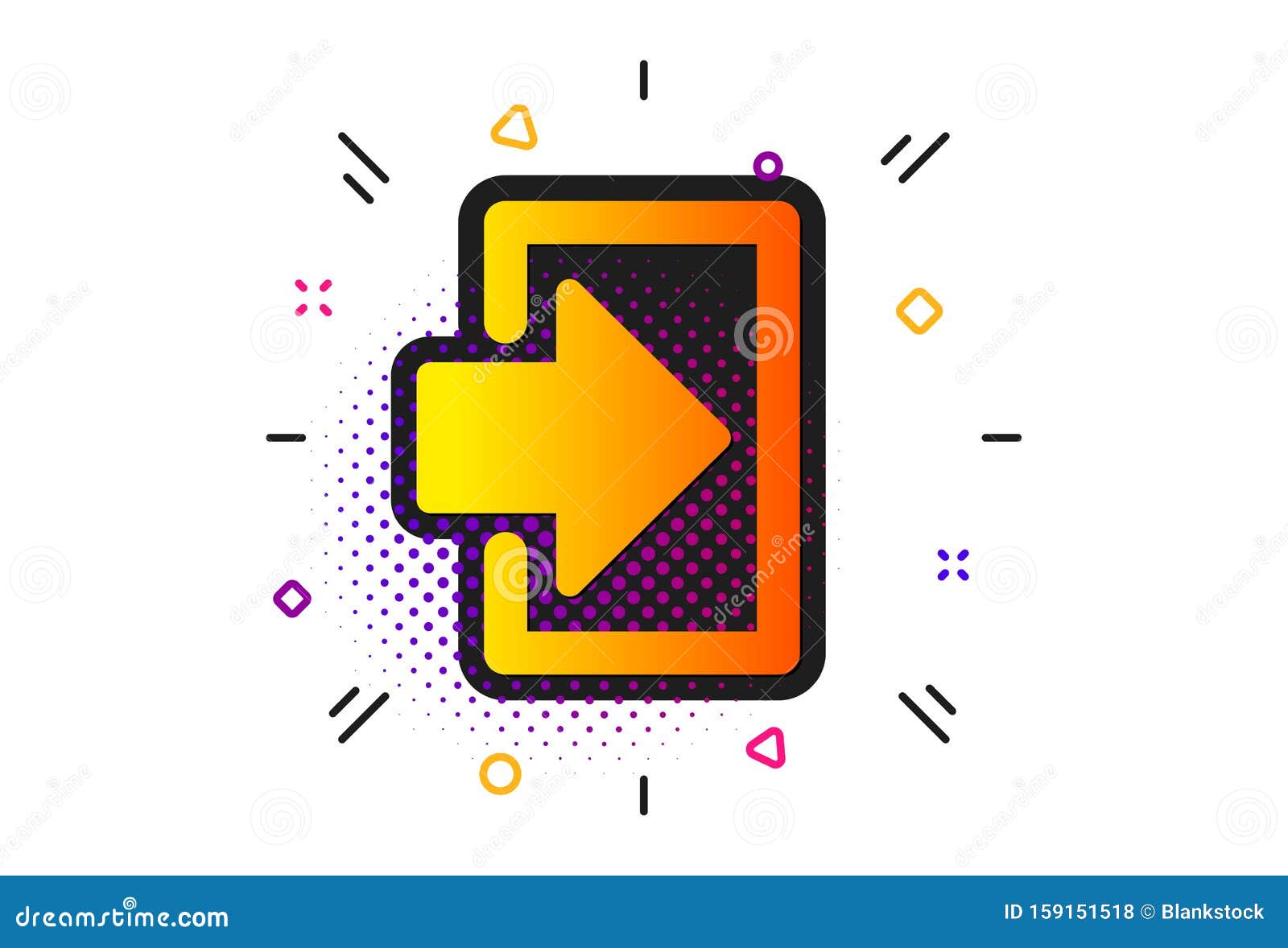 Login Arrow Icon. Sign in. Vector Stock Vector - Illustration of symbol ...