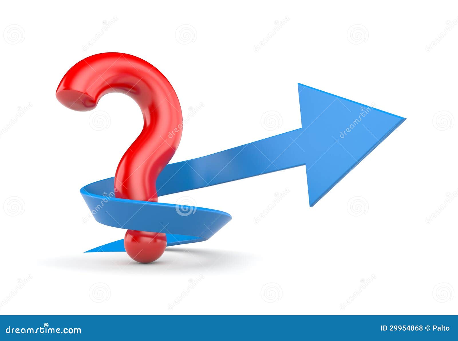 Question sign with arrow stock illustration. Illustration of mark ...
