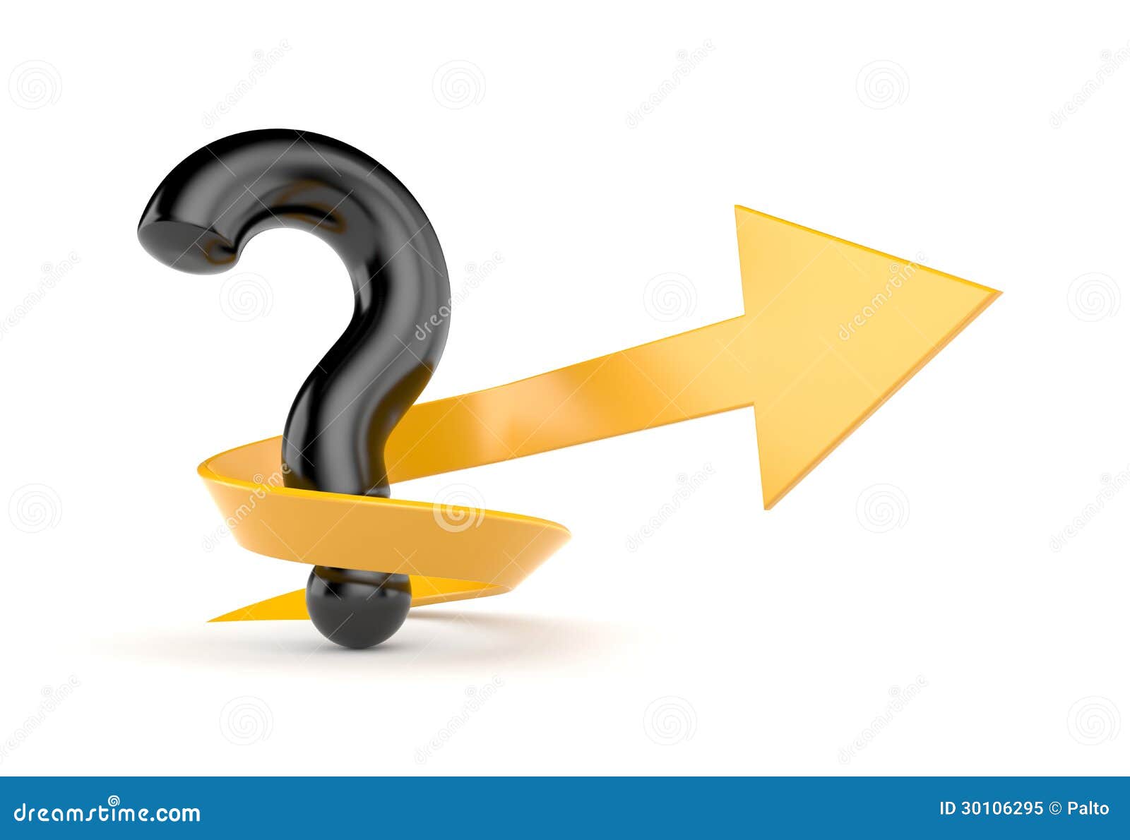 Question sign with arrow stock illustration. Illustration of quest ...