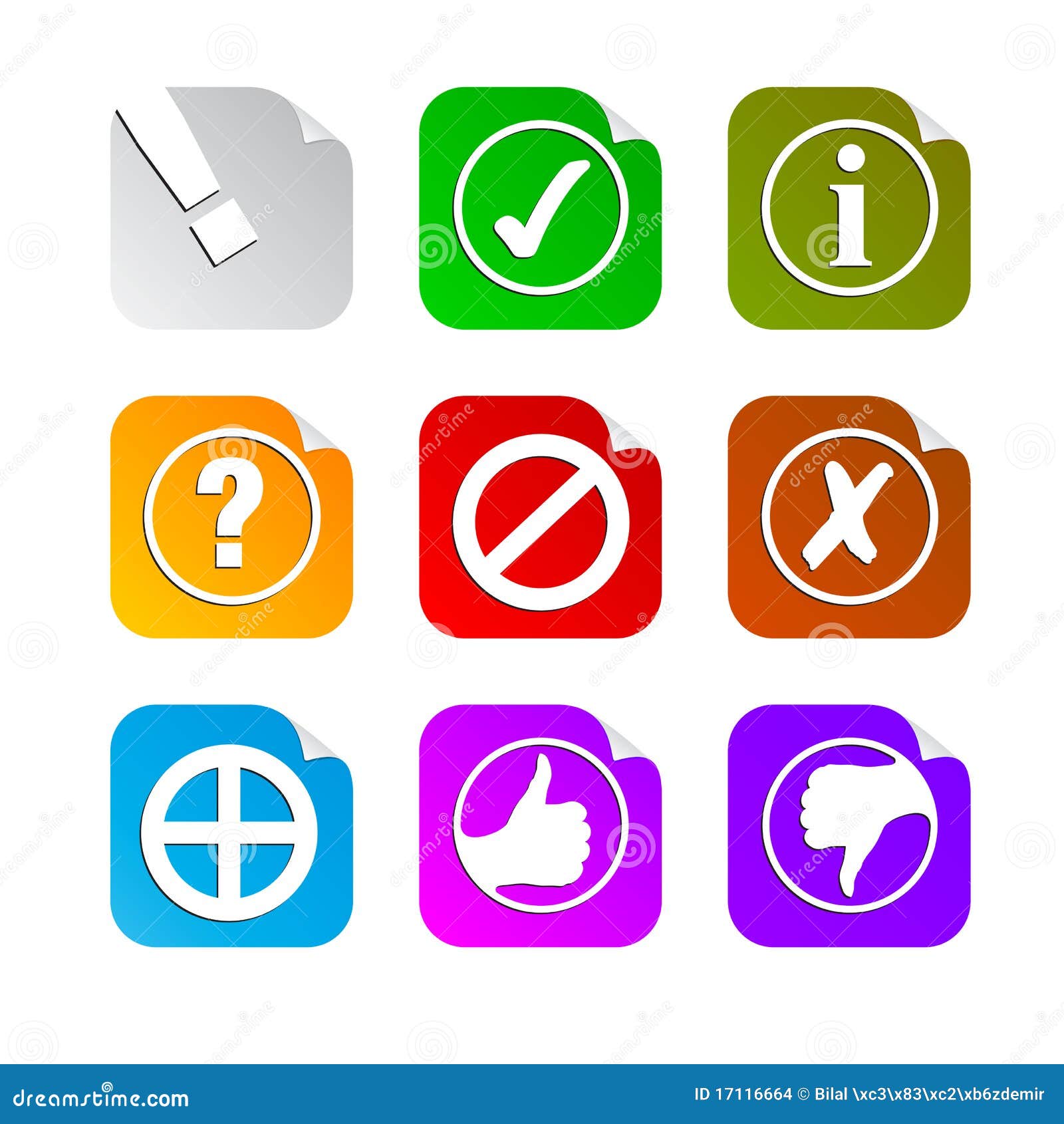 Sign Symbols,square Stickers Stock Vector - Illustration of price ...