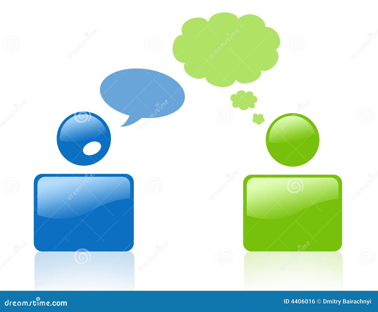 Sign of Talking and Thinking People Stock Illustration - Illustration ...