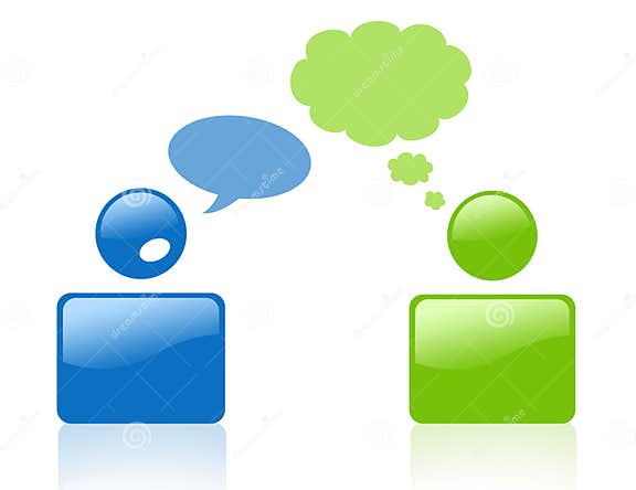 Sign of Talking and Thinking People Stock Illustration - Illustration ...
