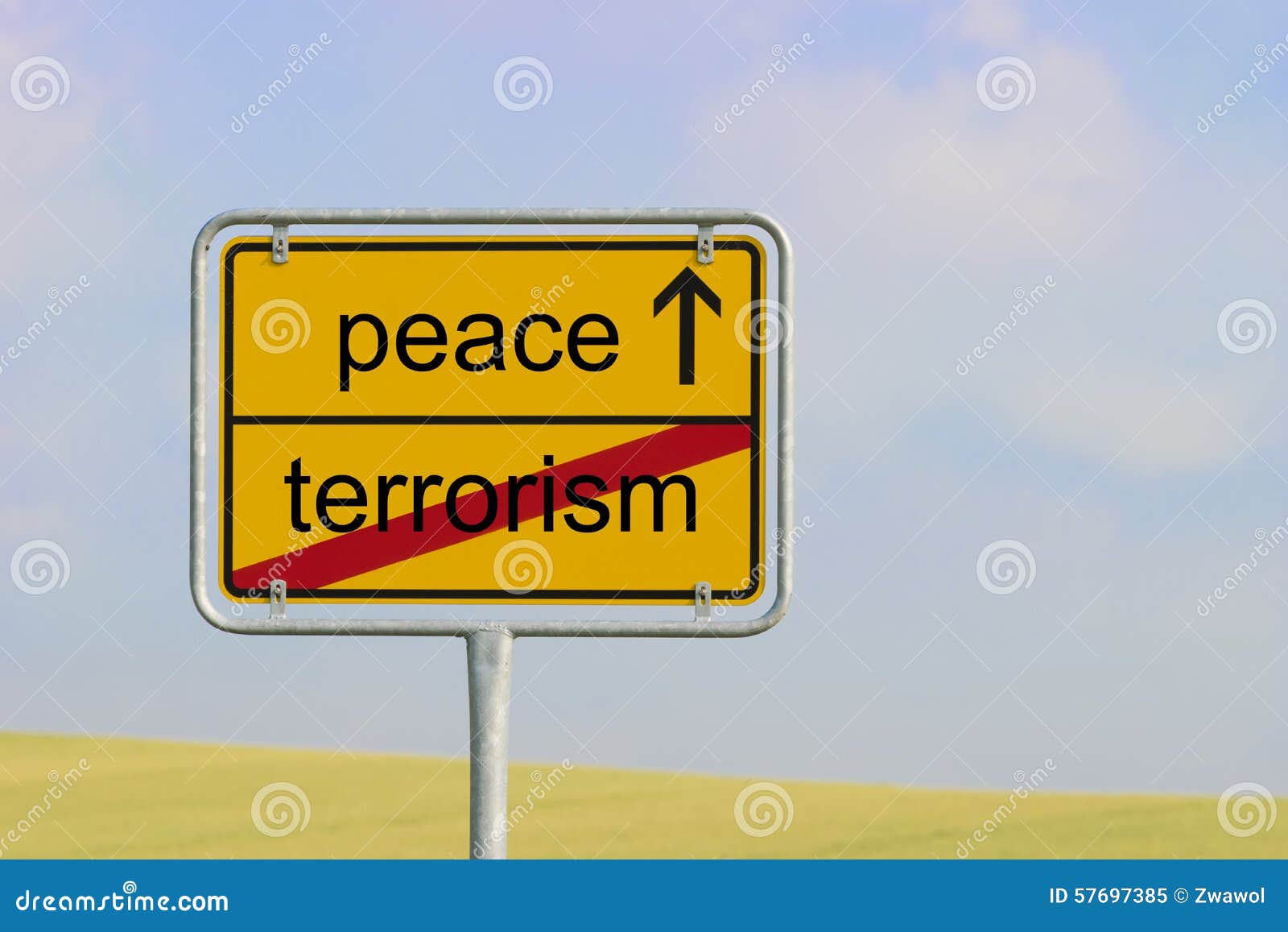 Sign terrorism peace stock image. Image of city, freedom - 57697385