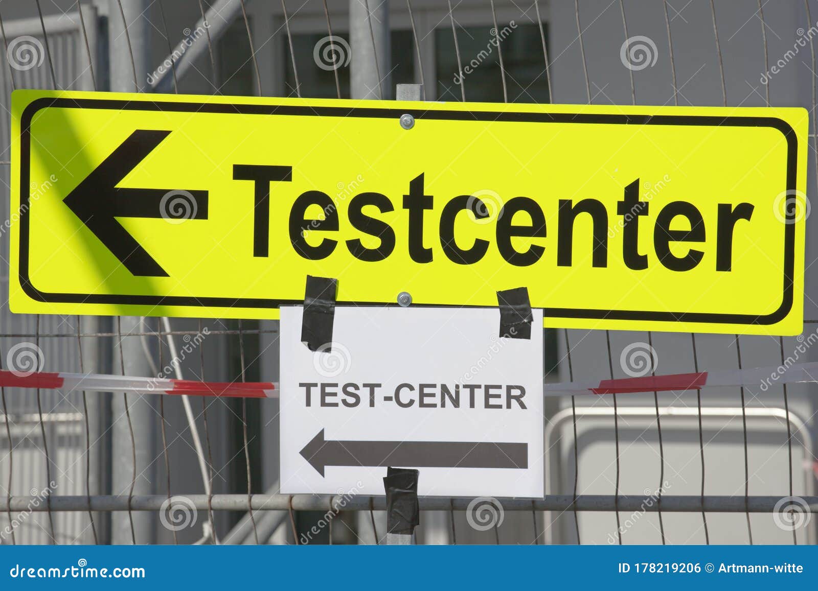 Caution Testing In Progress Do Not Disturb, A Safety Sign Warning On ...