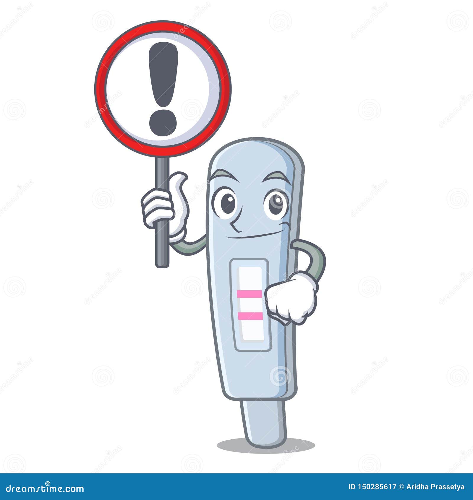 With Sign Test Pack in the Mascot Shape Stock Vector - Illustration of ...