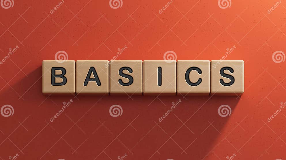 Sign with the Text BASICS. the Content of the Lettering Has Implications for and Marketing Stock ...
