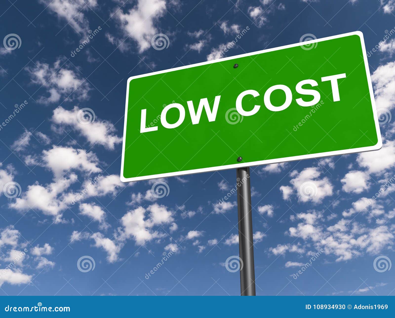 Low cost sign stock photo. Image of rate, transport - 108934930