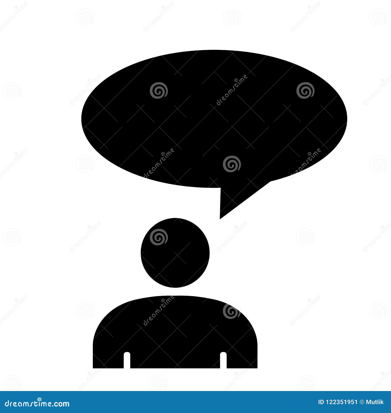 Sign of a thinking person stock vector. Illustration of design - 122351951