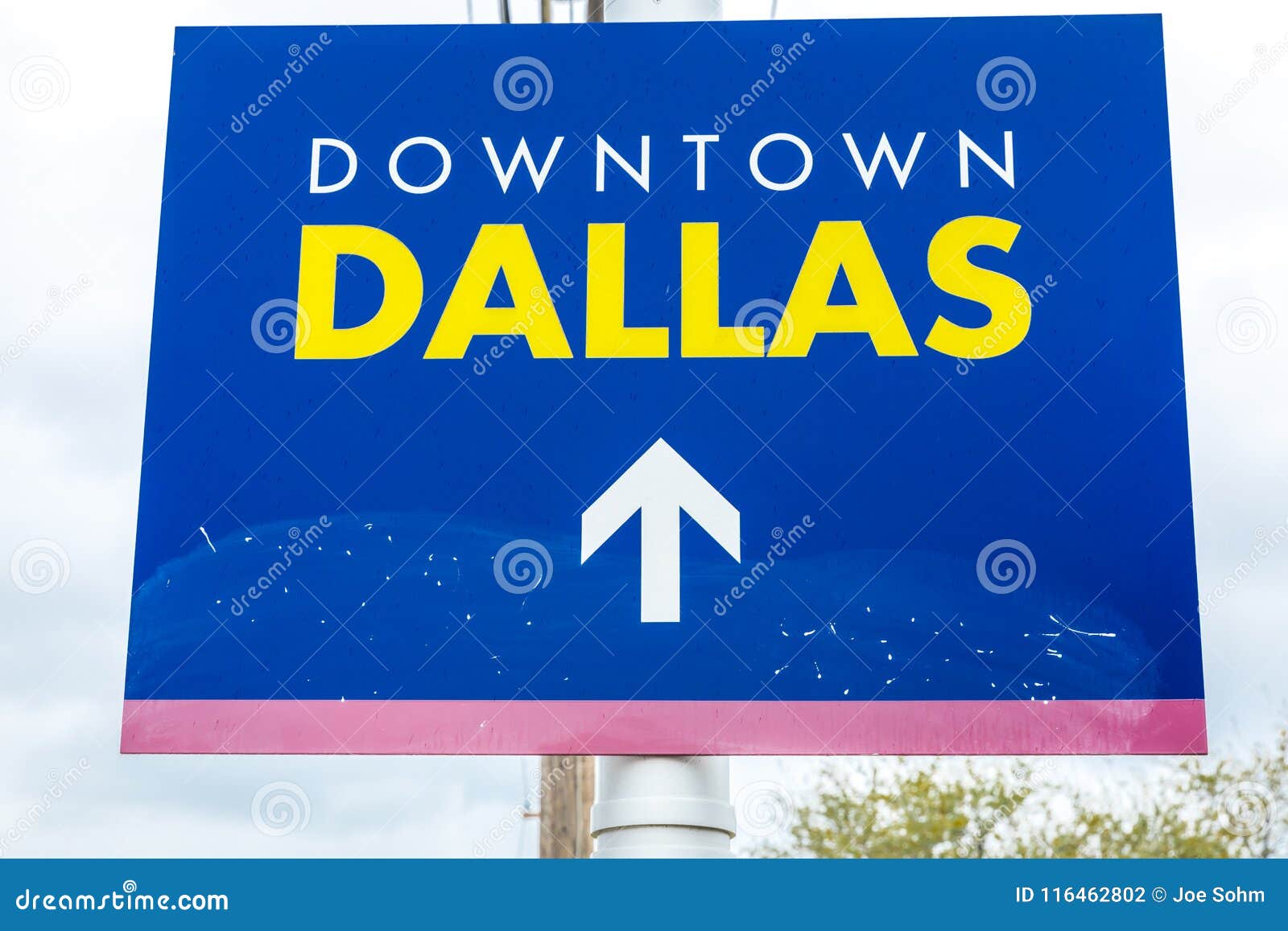 Sign To Dallas. Circle, Signs Stock Photo - Image of street, caution ...