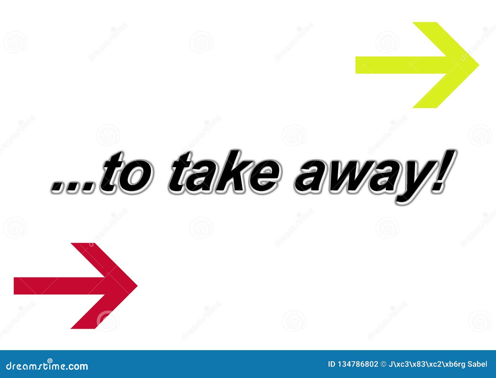 A sign to take away stock illustration. Illustration of colorful ...