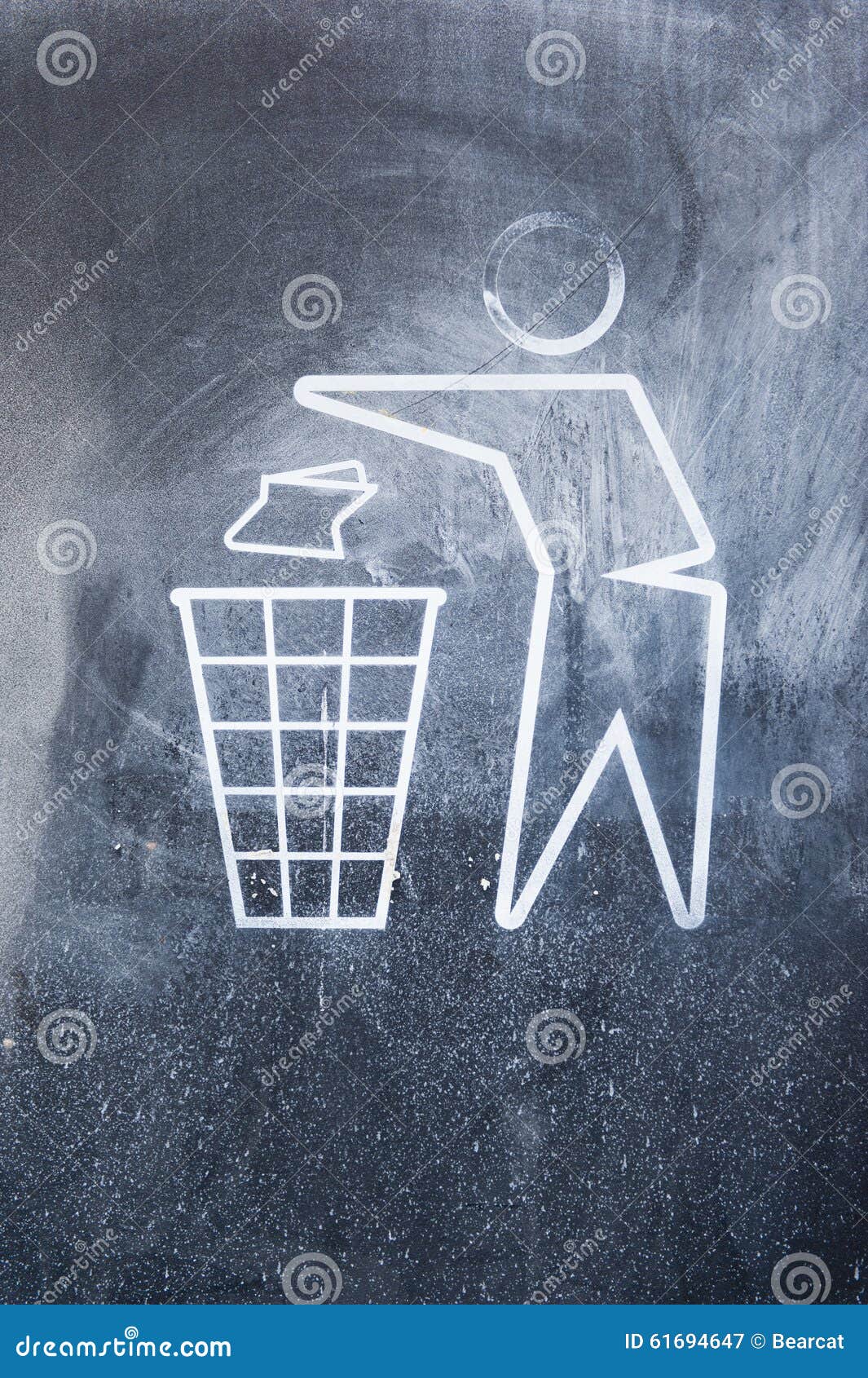 A Sign To Use the Trash Bin Stock Image - Image of away, toss: 61694647