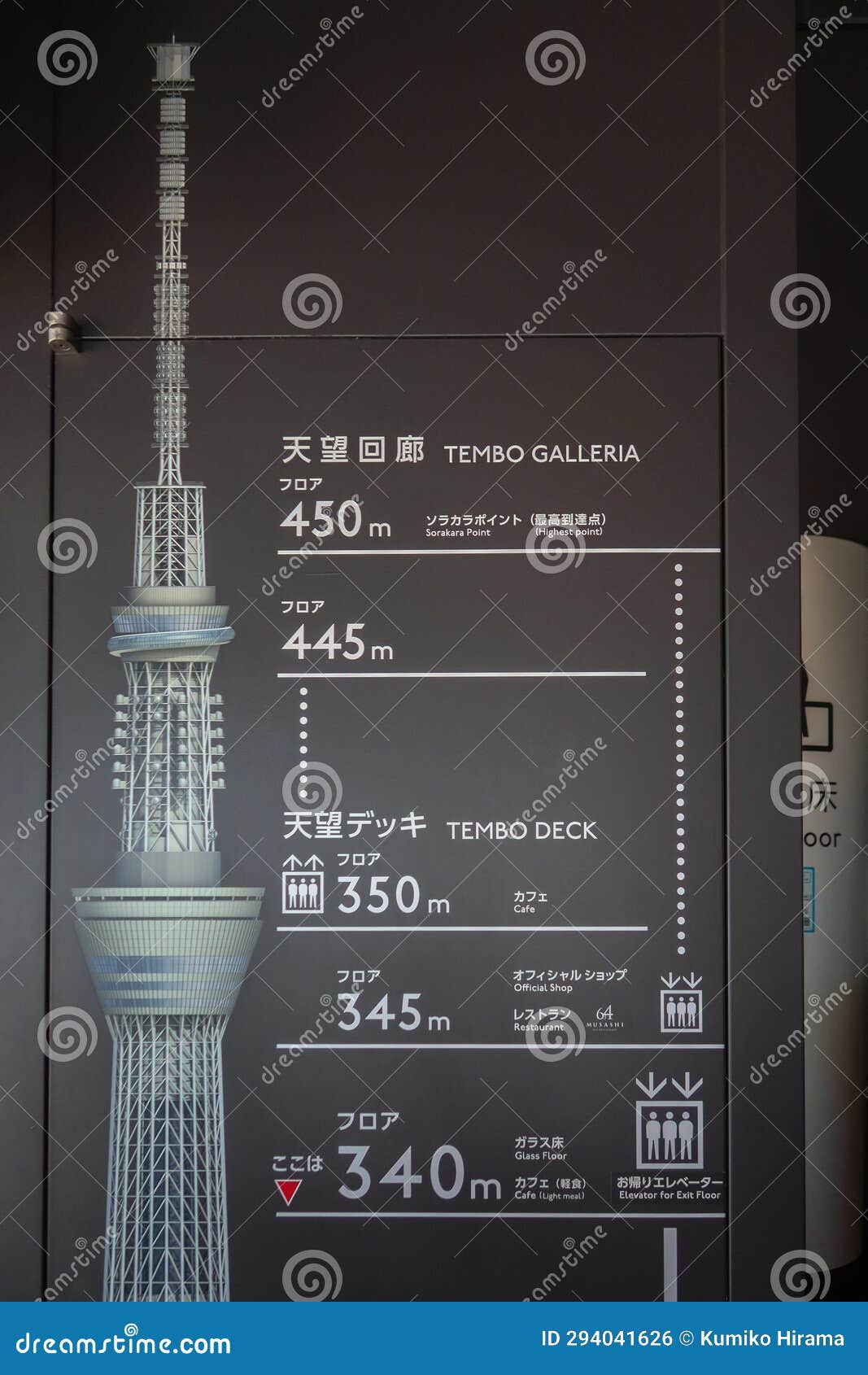 Sign at Tokyo Skytree editorial photo. Image of view - 294041626