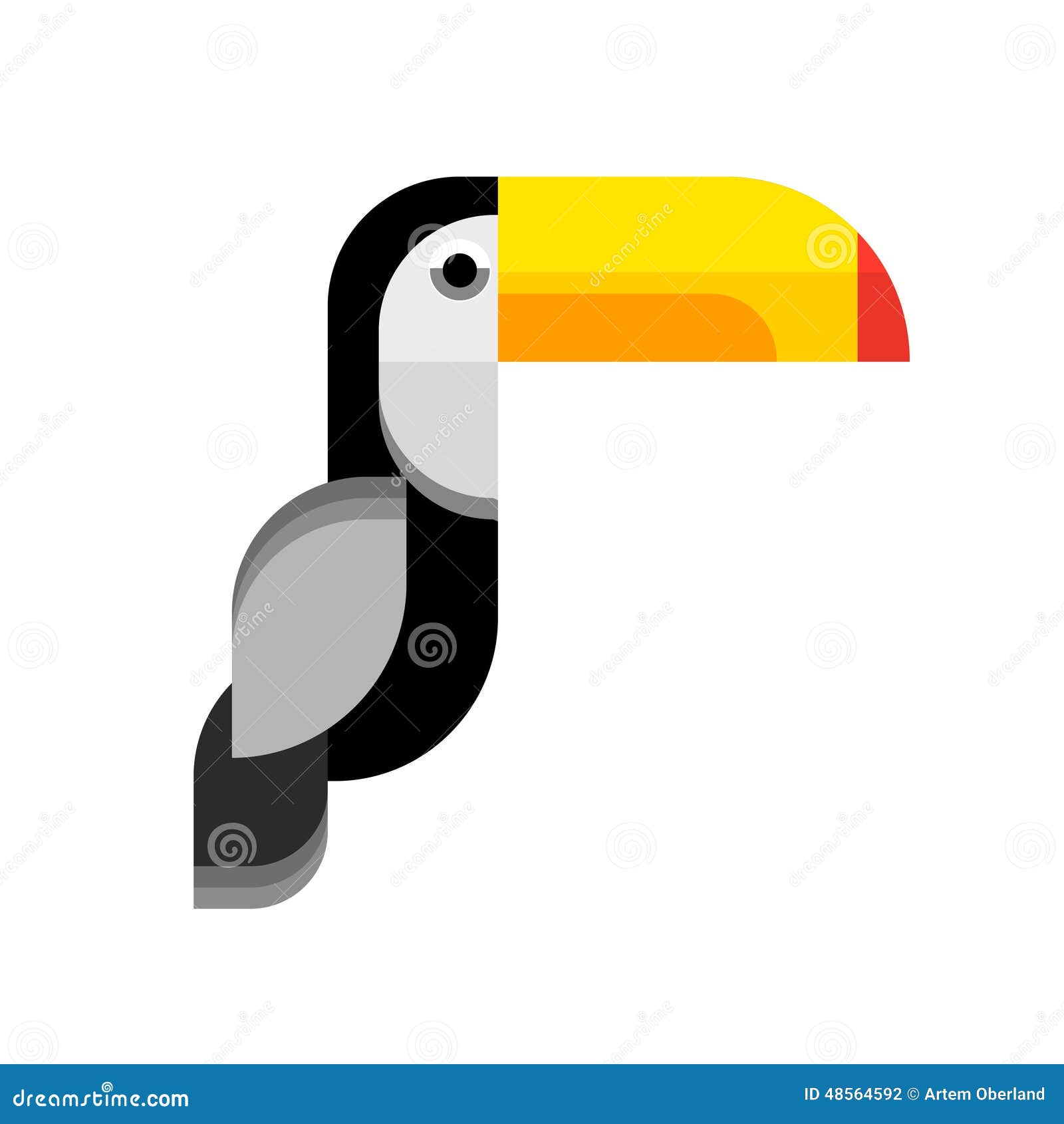 Sign of toucan stock vector. Illustration of magic, wildlife - 48564592