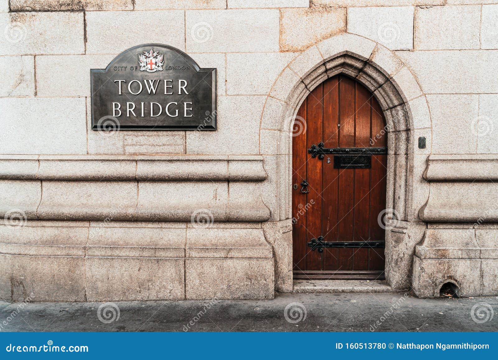 Sign of Tower bridge stock photo. Image of place, historic - 160513780