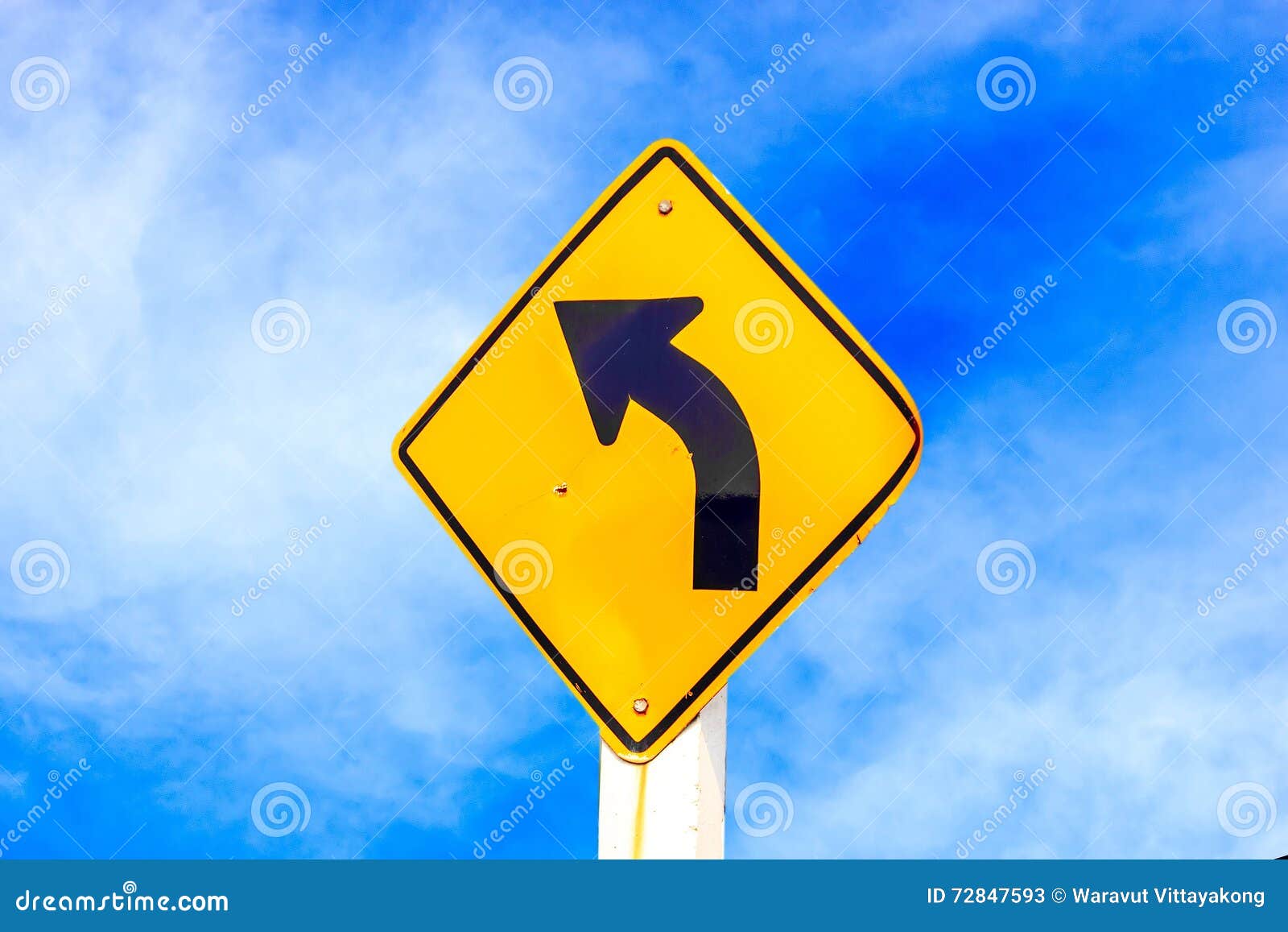 Sign turn left stock image. Image of sign, travel, route - 72847593