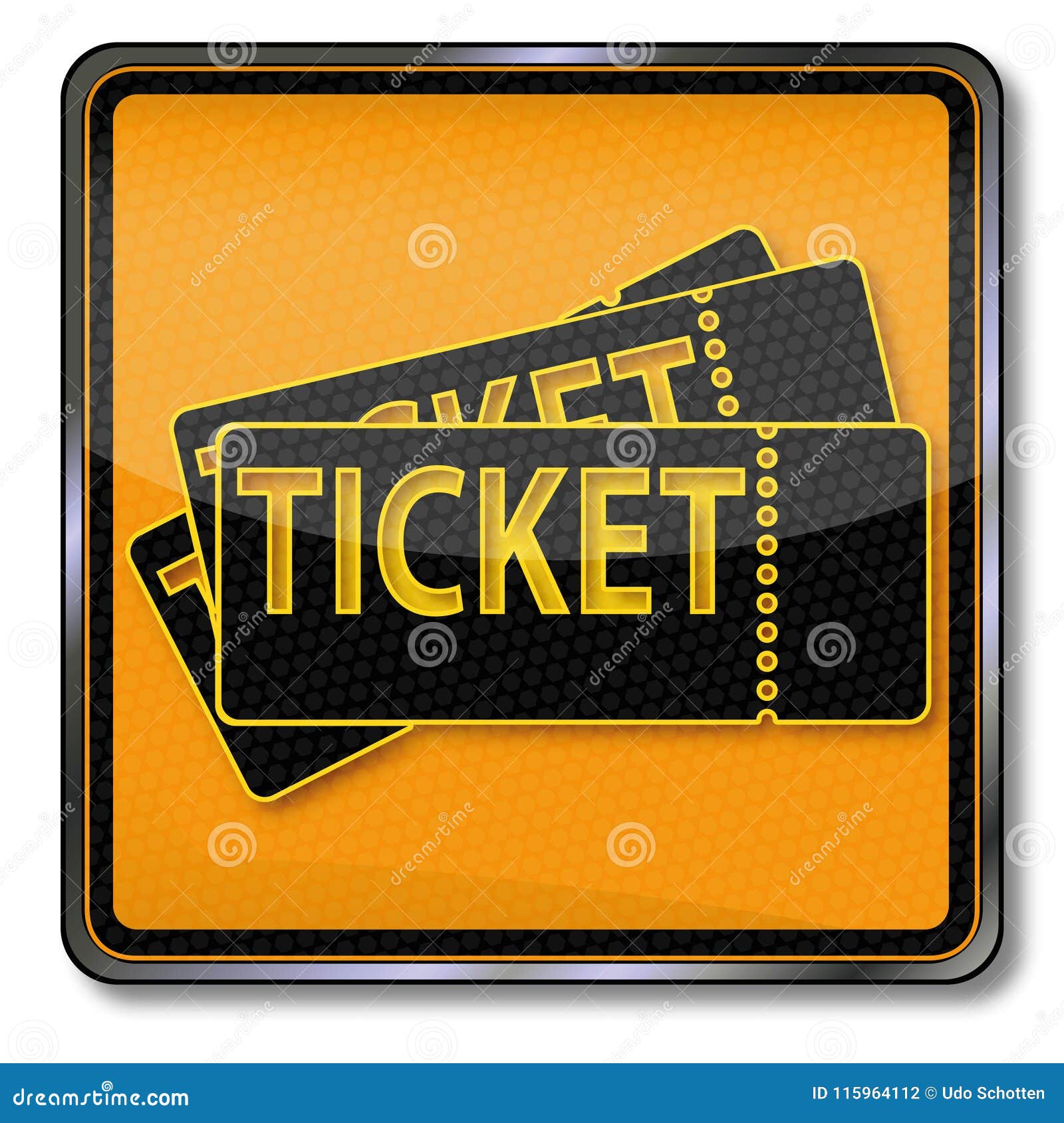 Sign with two tickets stock vector. Illustration of service - 115964112