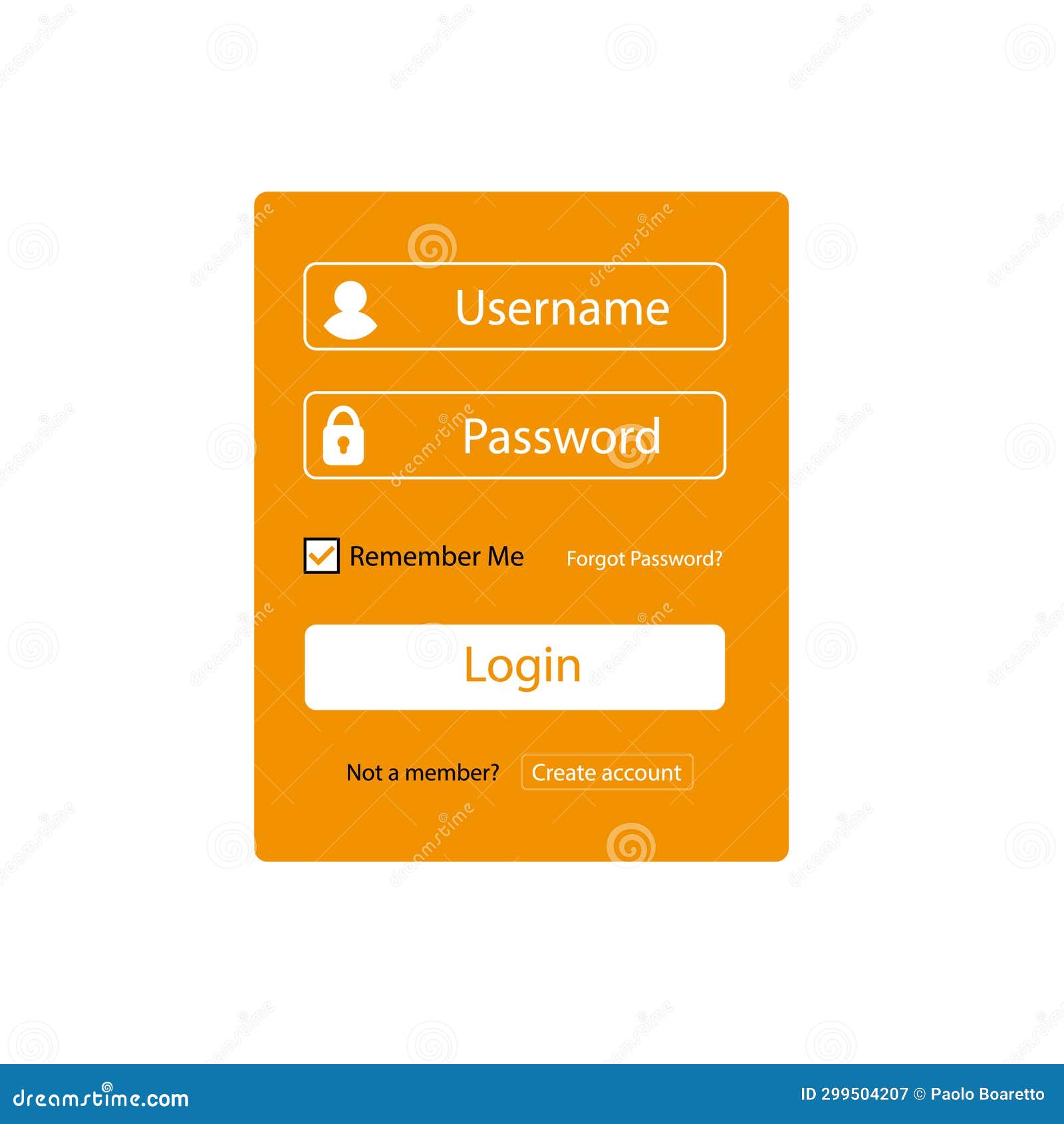 Sign in UI and UX for Web Log in Vector Design Template Stock ...