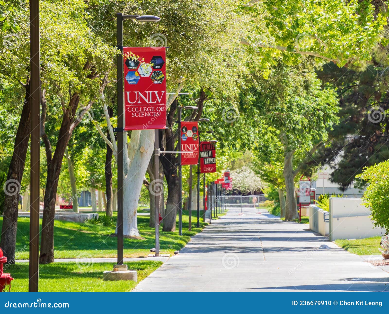 Sign of the UNLV campus editorial image. Image of building - 236679910