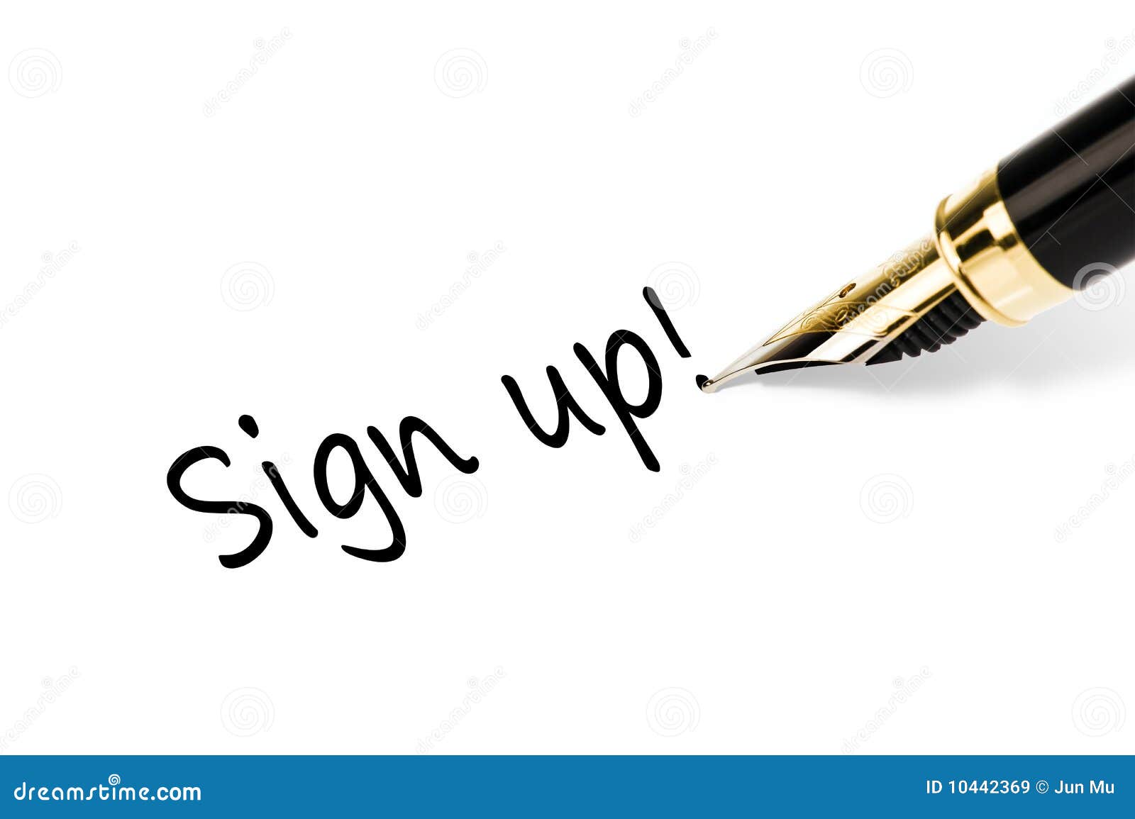 Sign Up Royalty Free Stock Images - Image: 10442369