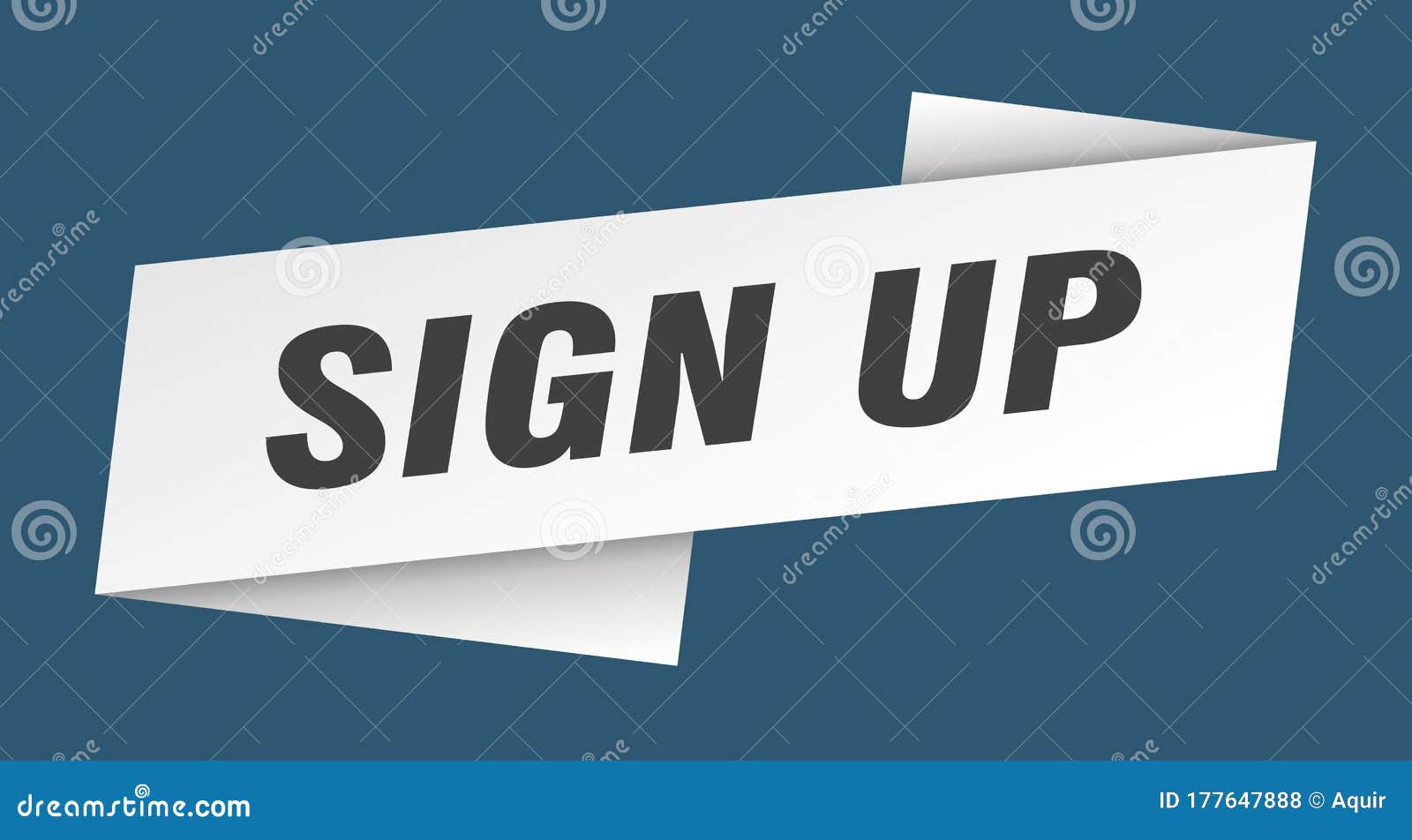 Sign Up Banner Template. Sign Up Ribbon Label Stock Vector ...