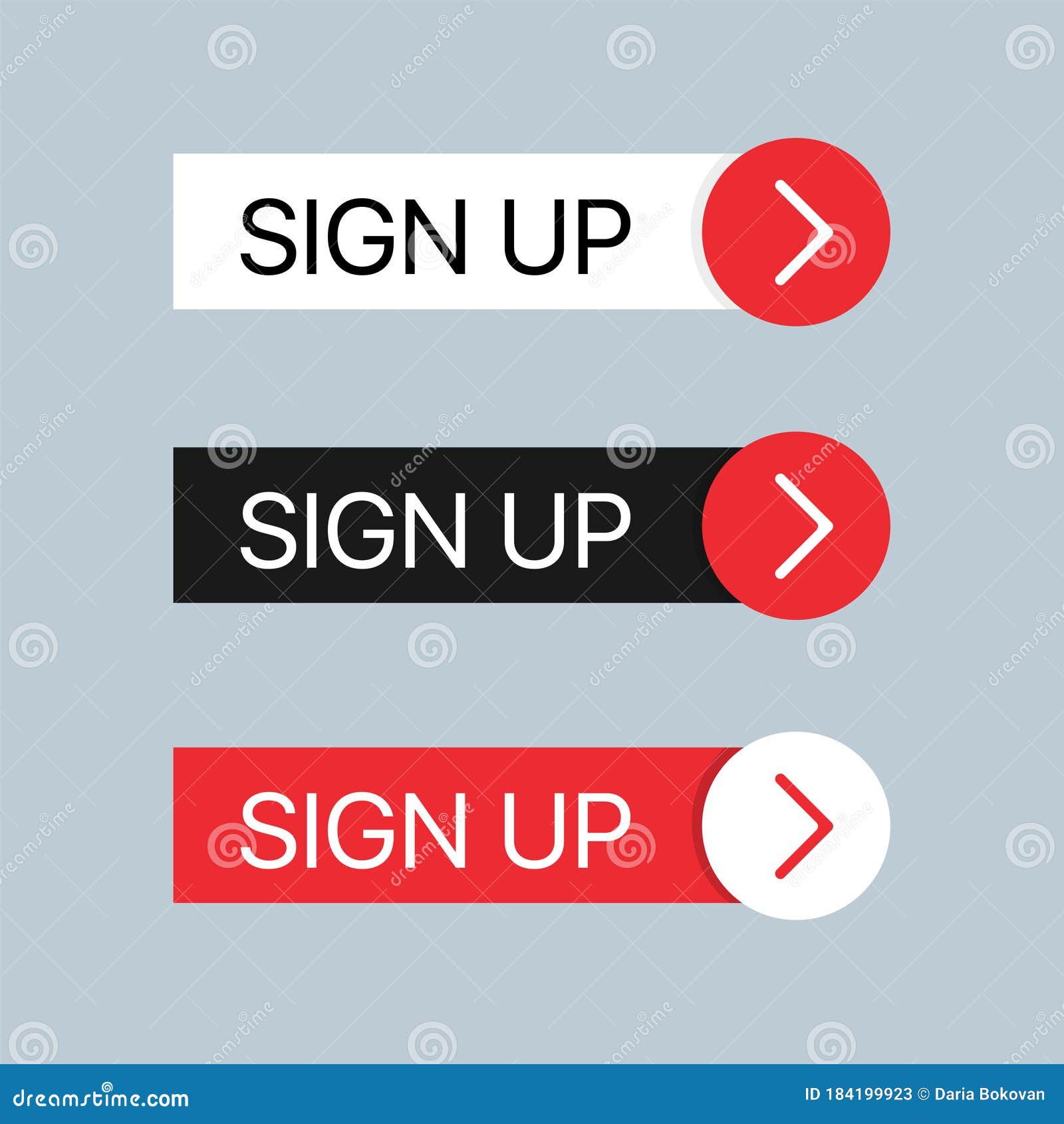Sign up button icon set stock illustration. Illustration of business ...