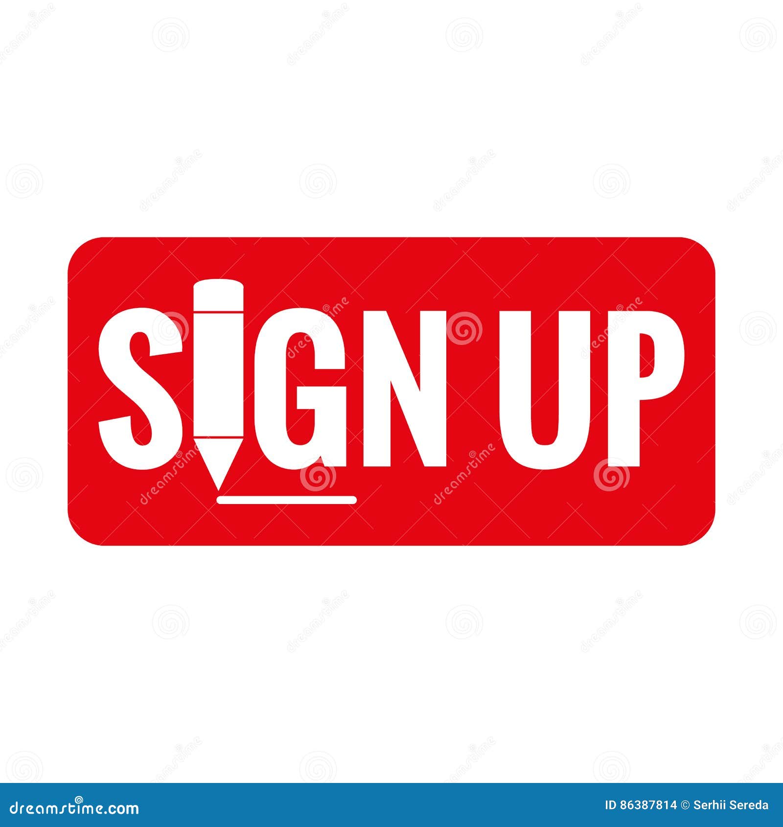 Sign up button icon stock illustration. Illustration of enter - 86387814