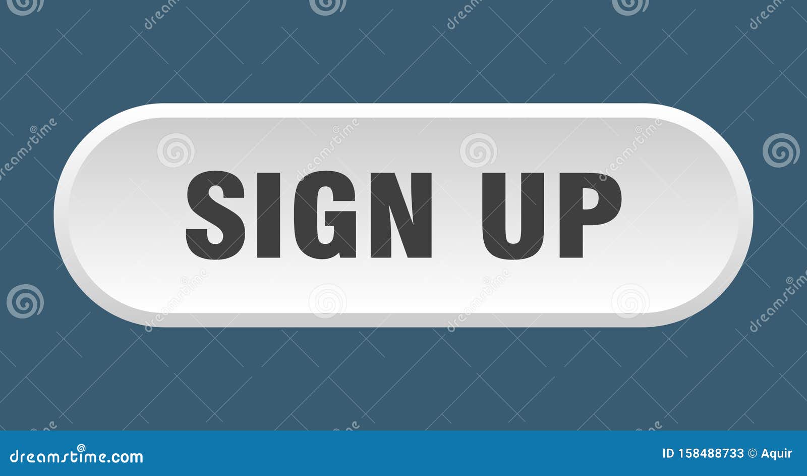 Sign up button stock vector. Illustration of button - 158488733
