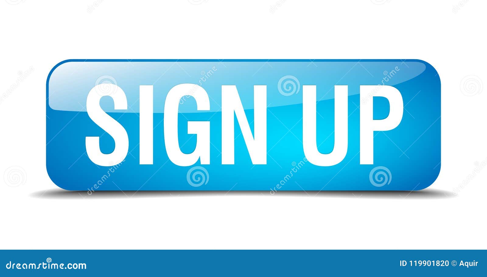 Sign up button stock vector. Illustration of shiny, threedimensional ...