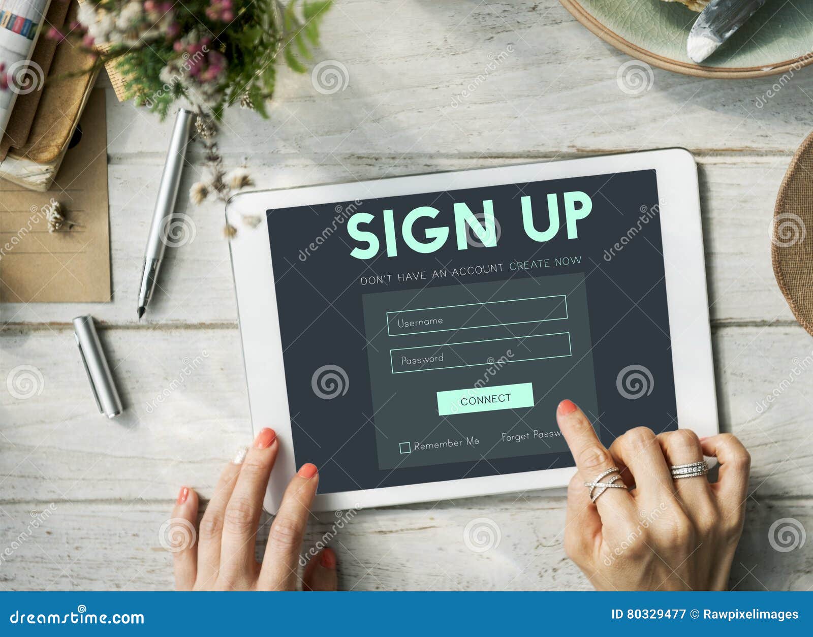 Sign Up Form Button Graphic Concept Stock Image - Image of register ...