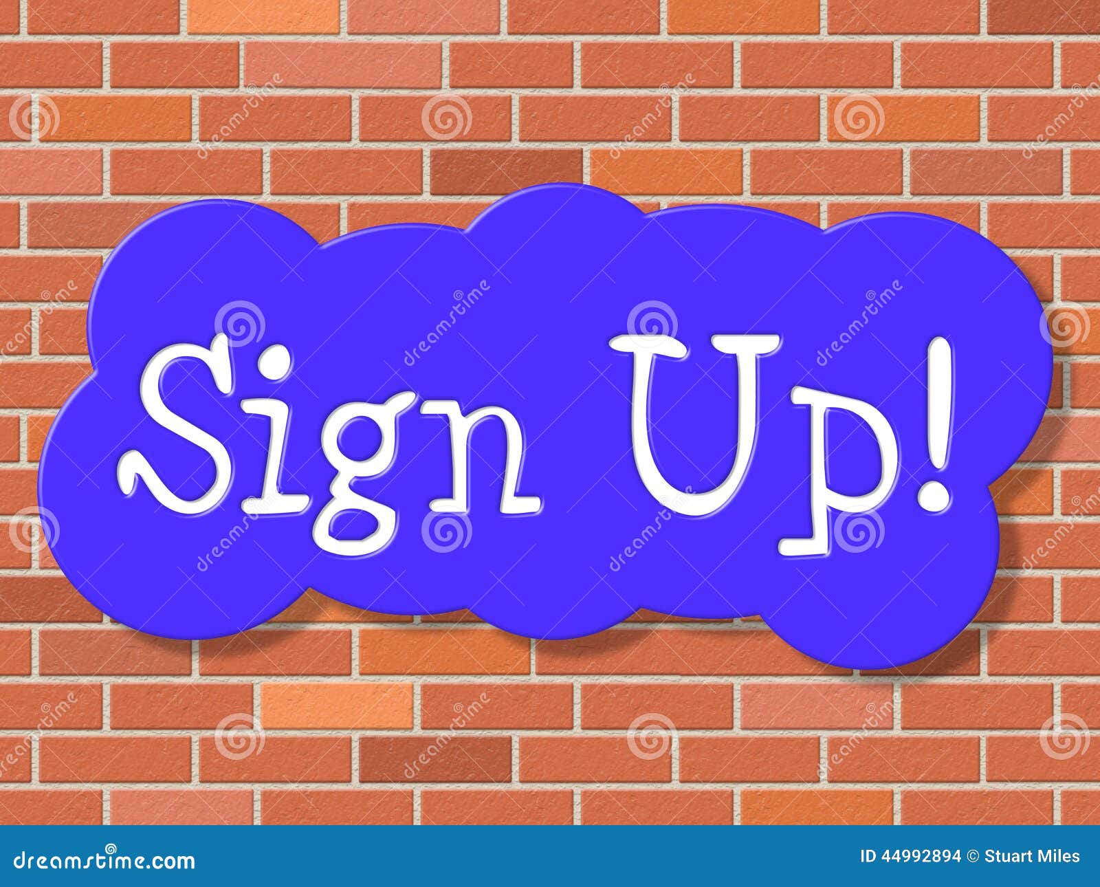 Sign Up Indicates Registration Membership and Application Stock ...