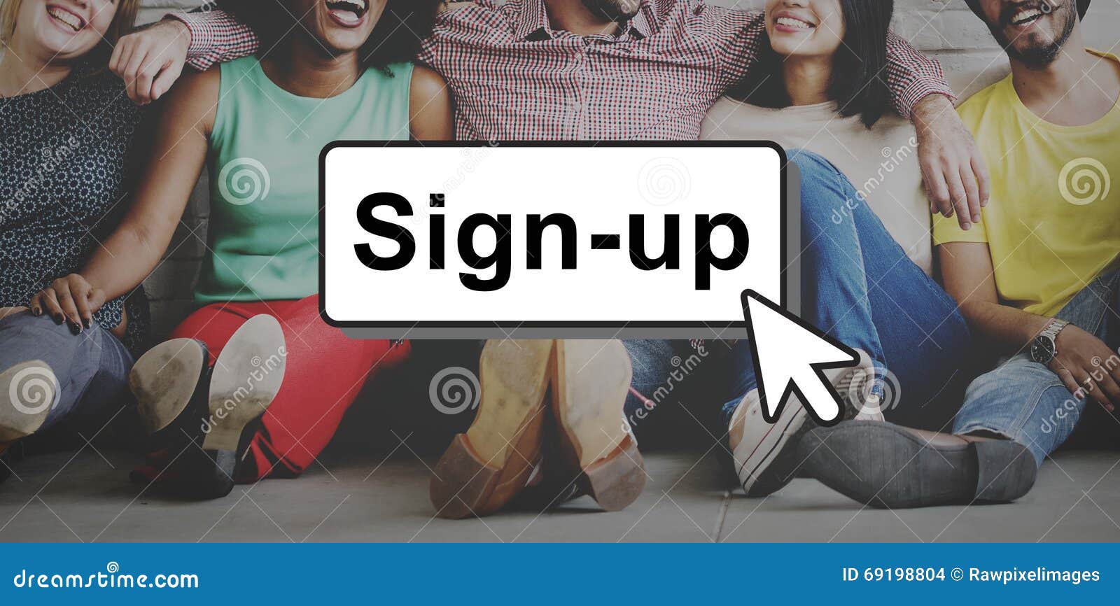 Sign-Up Join Login Member Network Page User Concept Stock Photo - Image ...