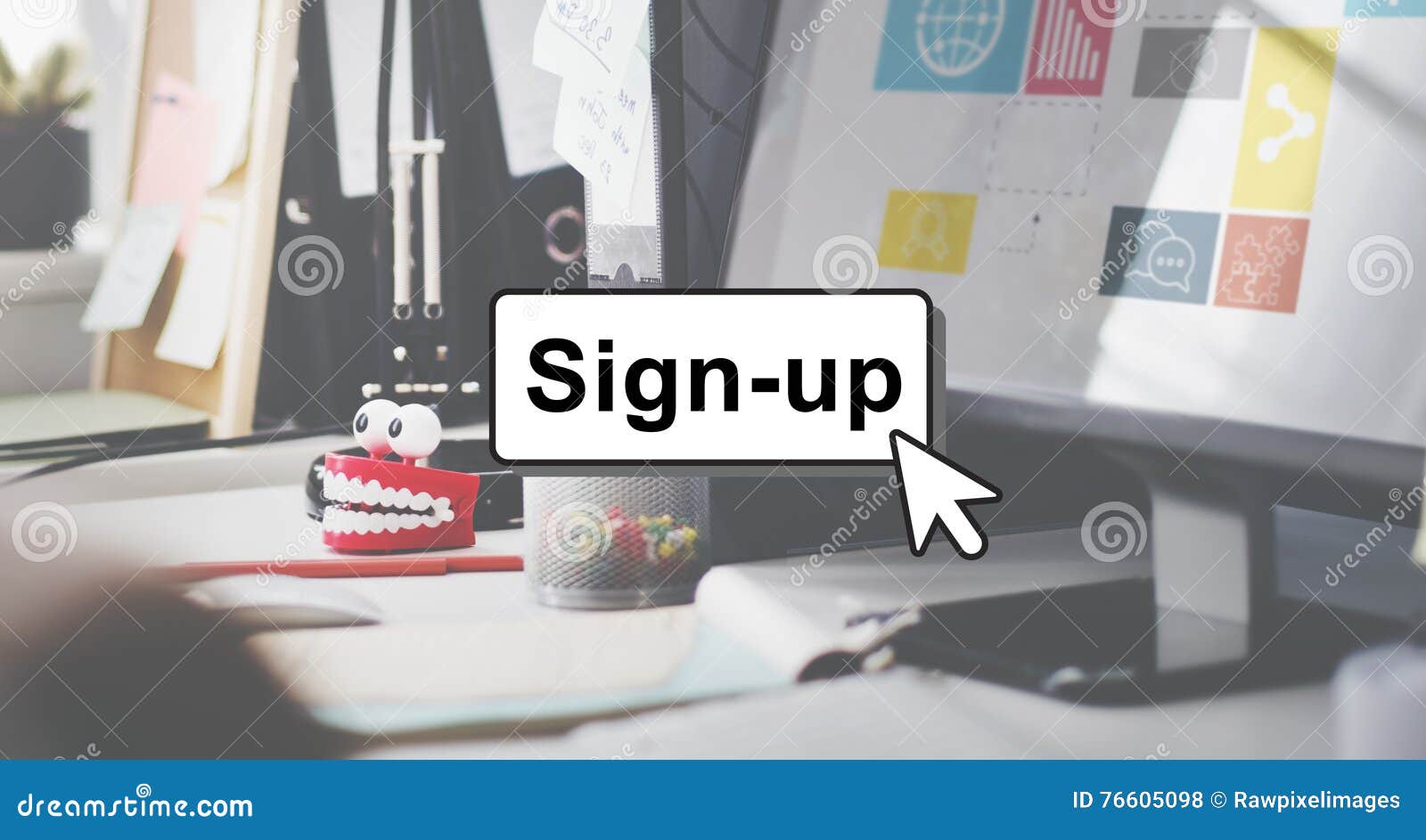 Sign-Up Join Login Member Network Page User Concept Stock Photo - Image ...