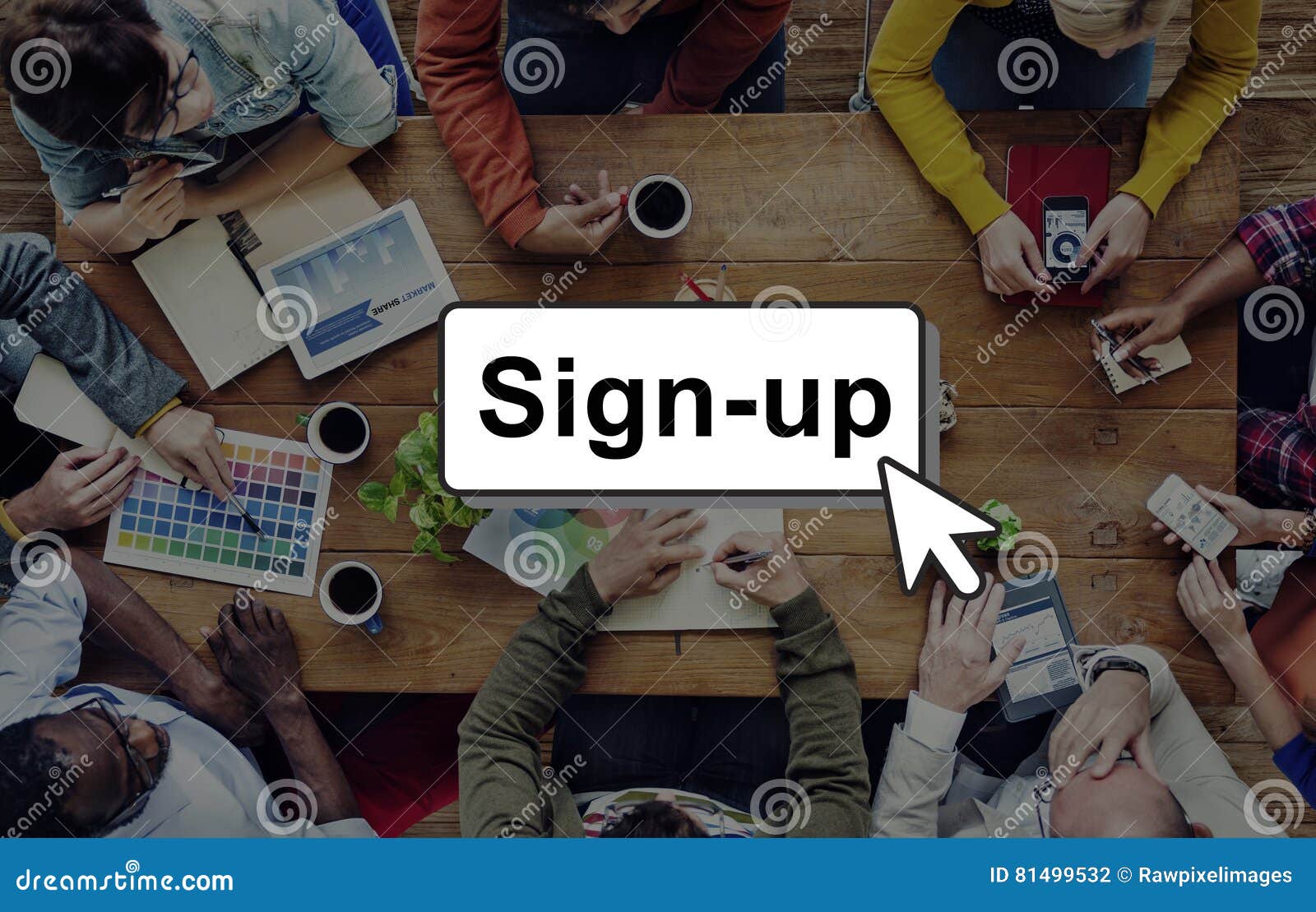 Sign-Up Join Login Member Network Page User Concept Stock Photo - Image ...