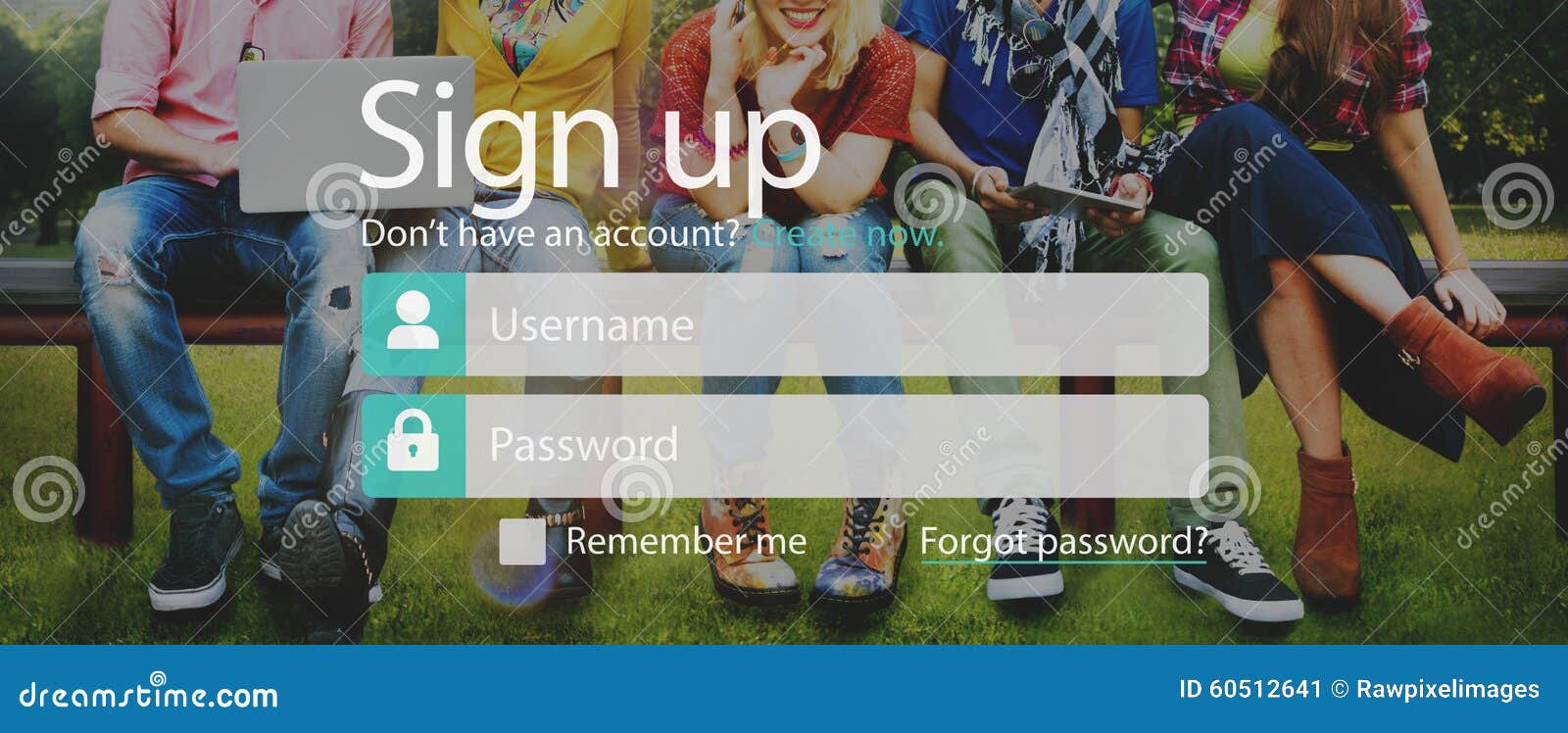 Sign Up Member Join Registration Account Submit Concept Stock Image ...