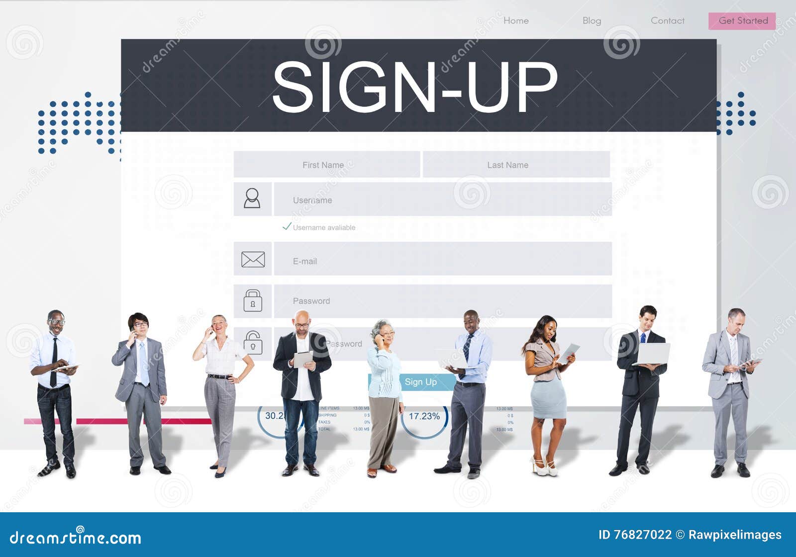Sign Up Membership Registration Follow Concept Stock Photo - Image of ...