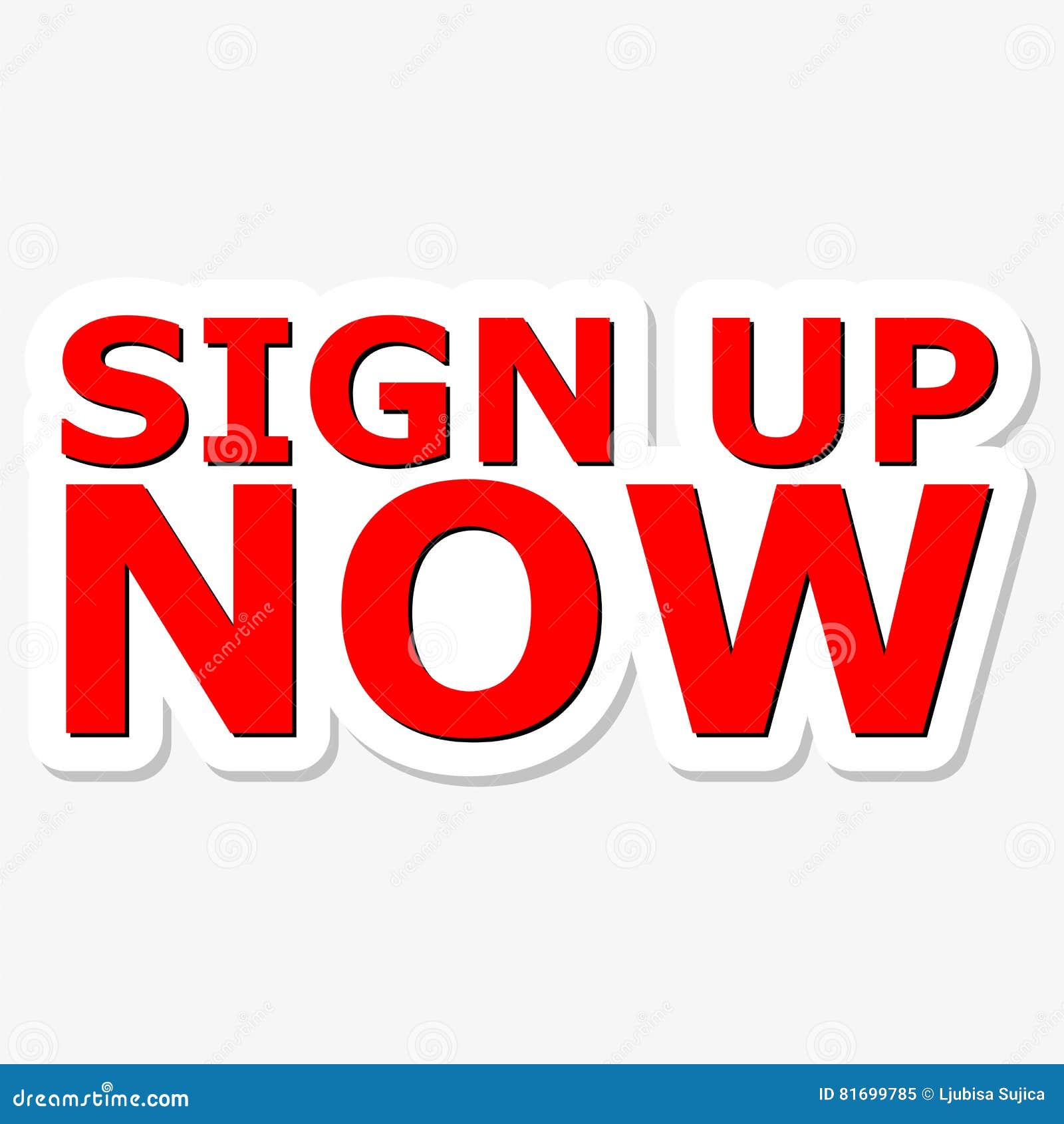 Sign Up Now Red Sign stock vector. Illustration of modern - 81699785