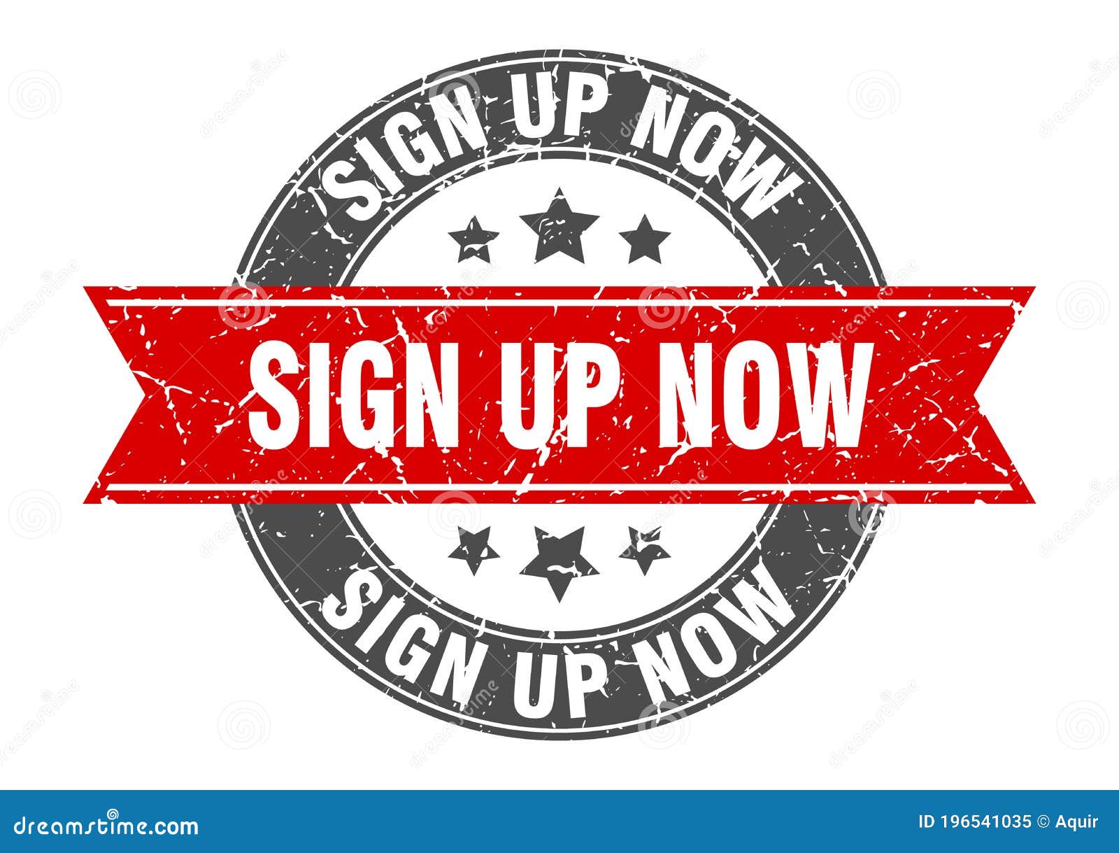 Sign Up Now Round Stamp with Ribbon. Label Sign Stock Vector ...