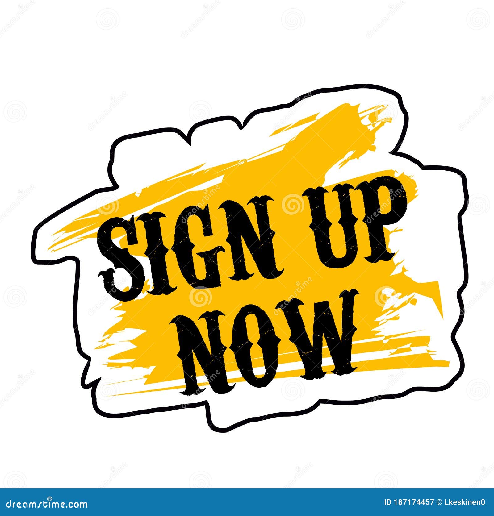 SIGN UP NOW Sign on White Background Stock Illustration - Illustration ...