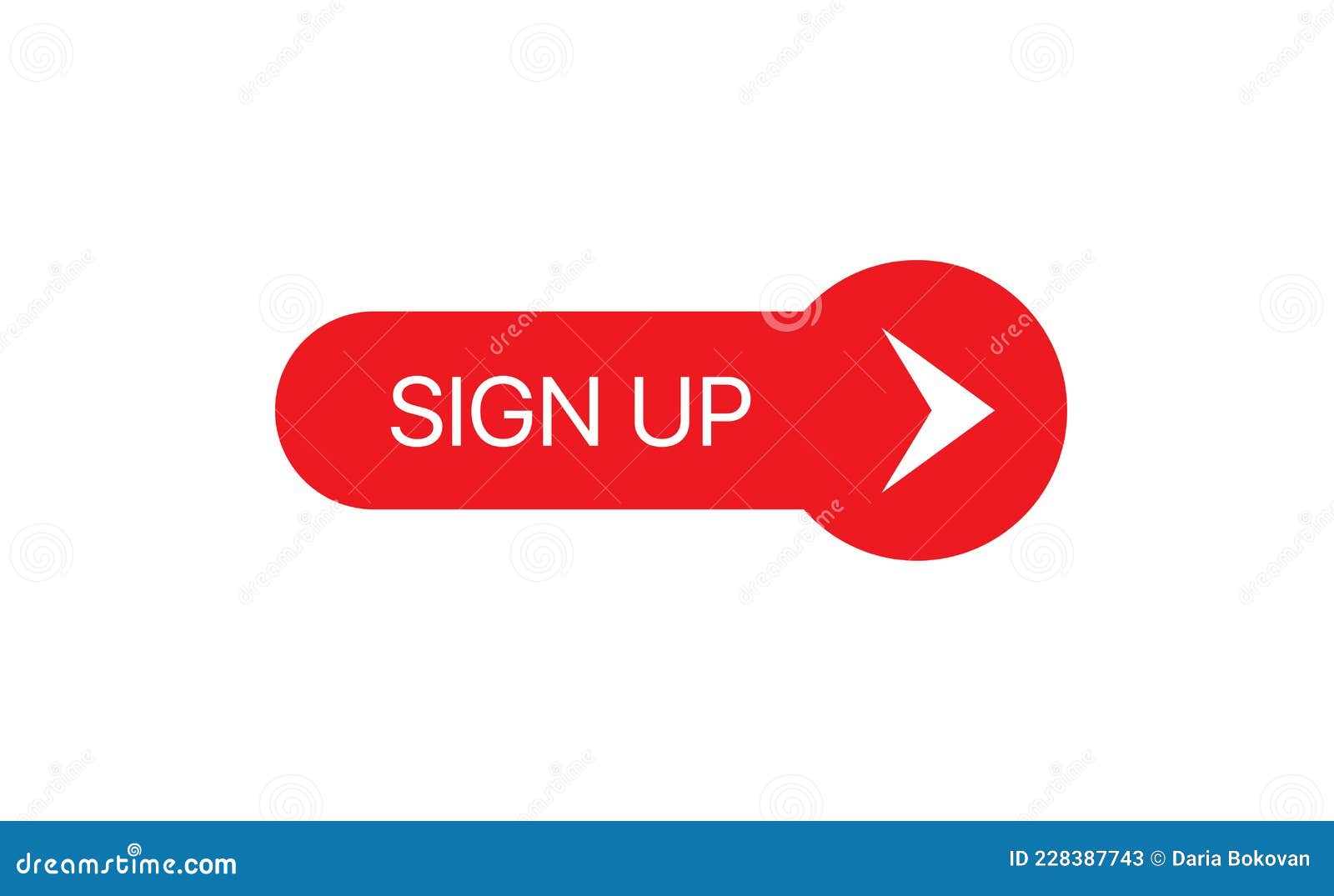 Sign Up Red Button Vector Illustration for Web Stock Vector ...