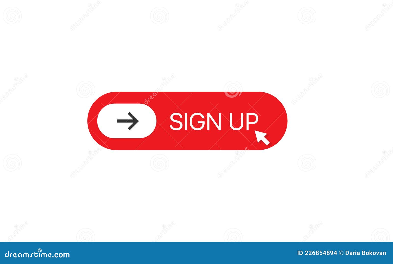 Sign Up Red Button Vector Illustration for Web Stock Vector ...
