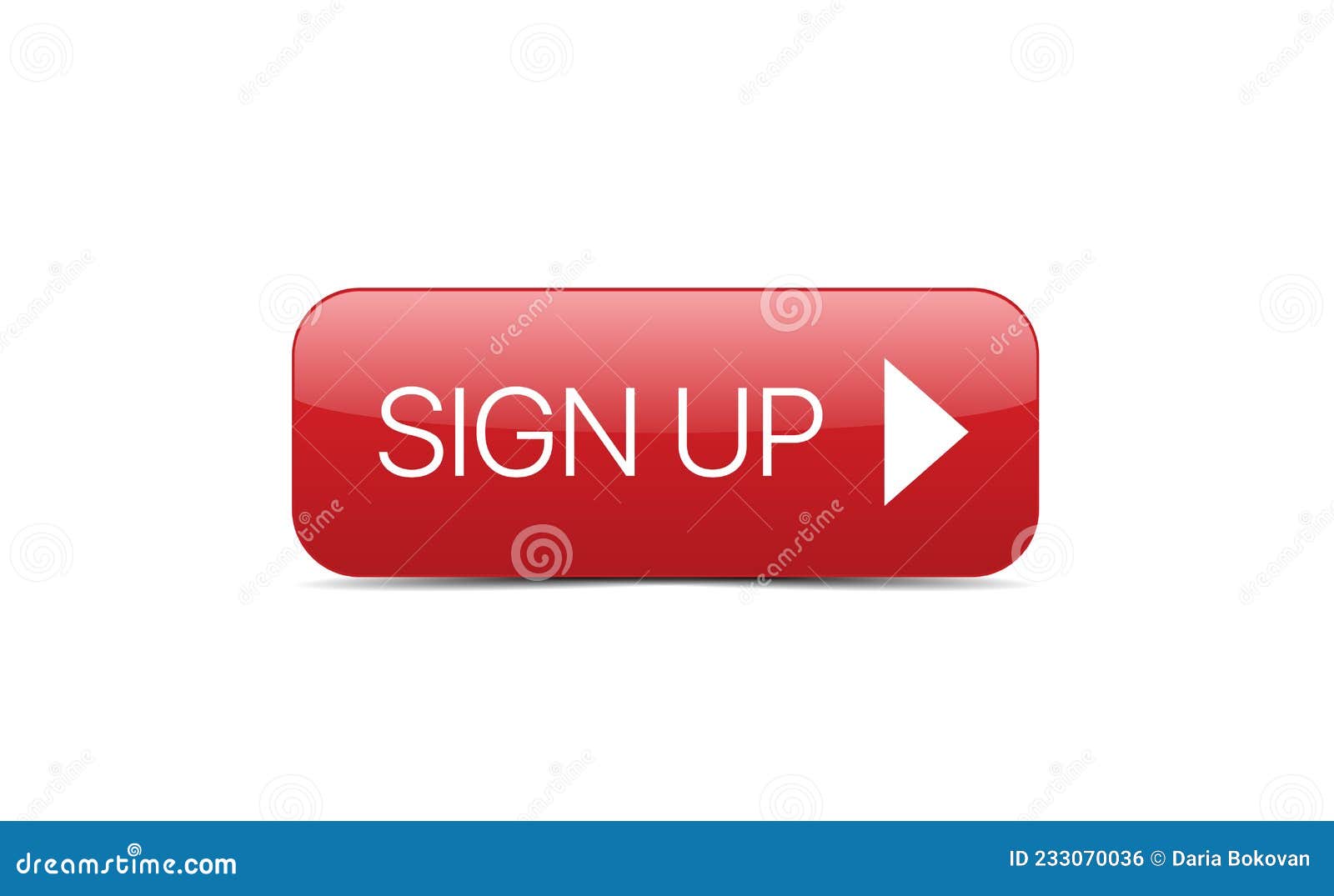 Sign Up Red Button Vector Illustration for Web Stock Vector ...