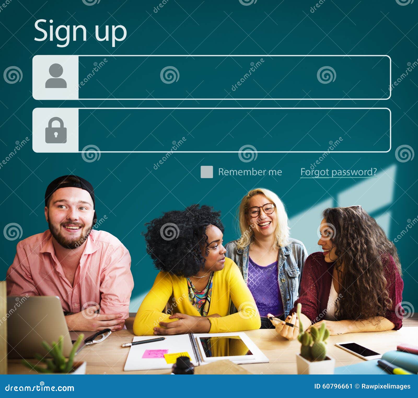 Sign Up Register Account Profile Join Concept Stock Image - Image of ...