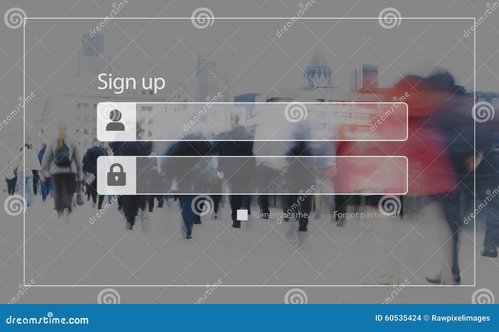 Sign Up Registration Password Privacy Security Concept Stock Photo ...