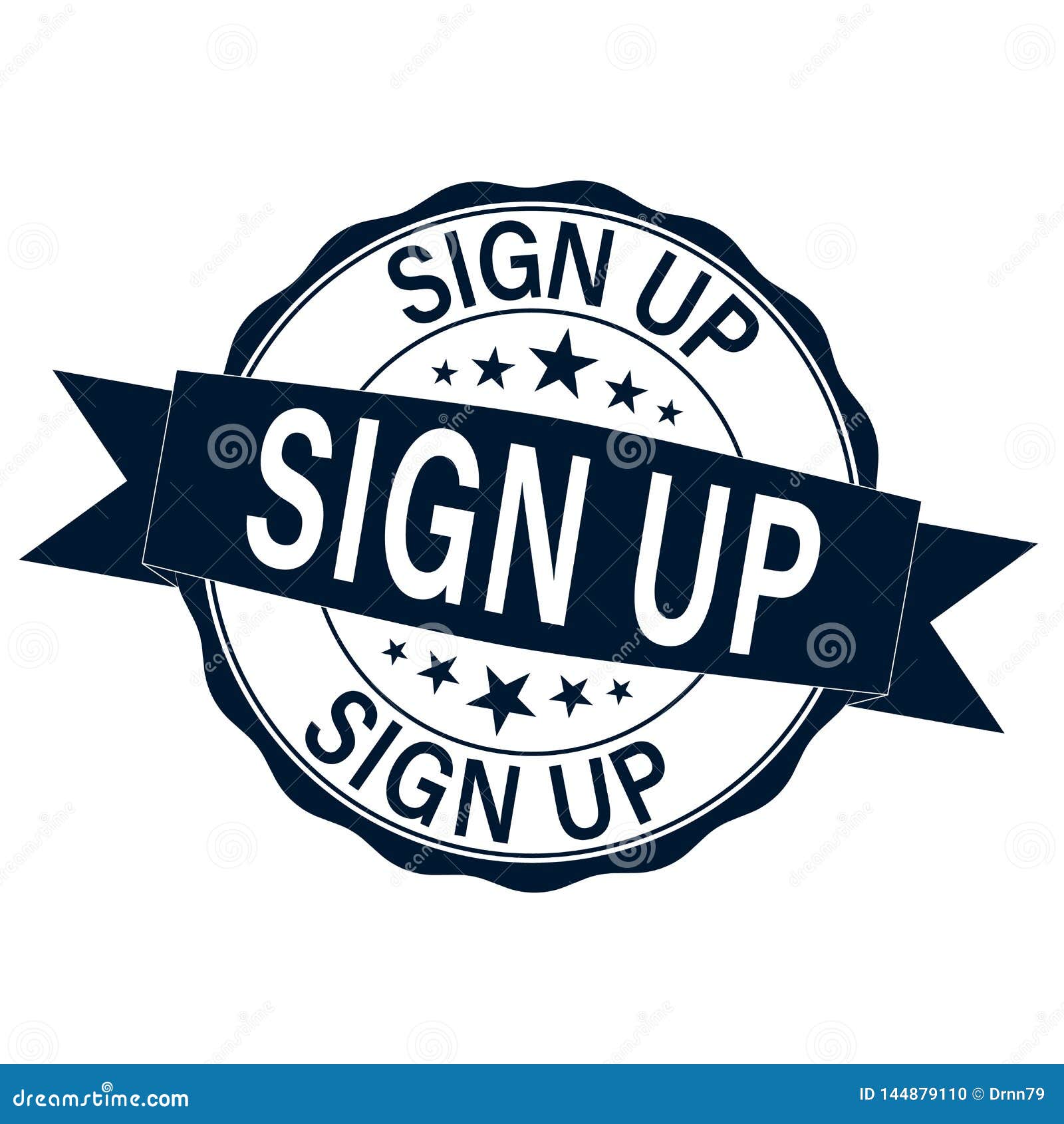 Sign Up Rubber Stamp Vector Illustration Isolated Stock Vector ...