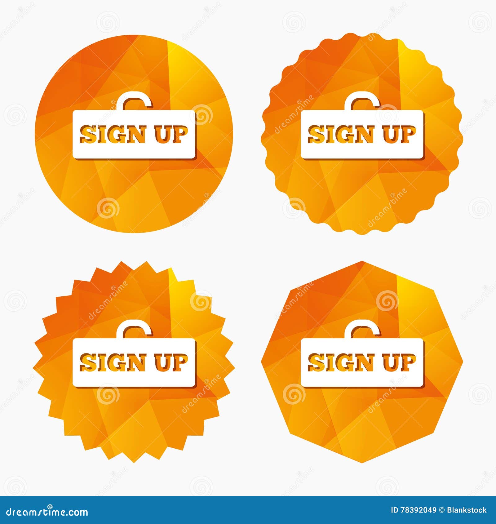 Sign Up Sign Icon. Registration Symbol Stock Vector - Illustration of ...