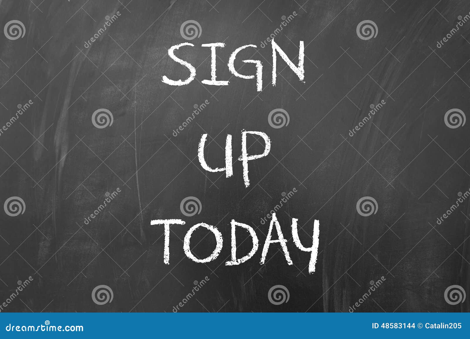 Sign up today stock photo. Image of chalkboard, registration - 48583144