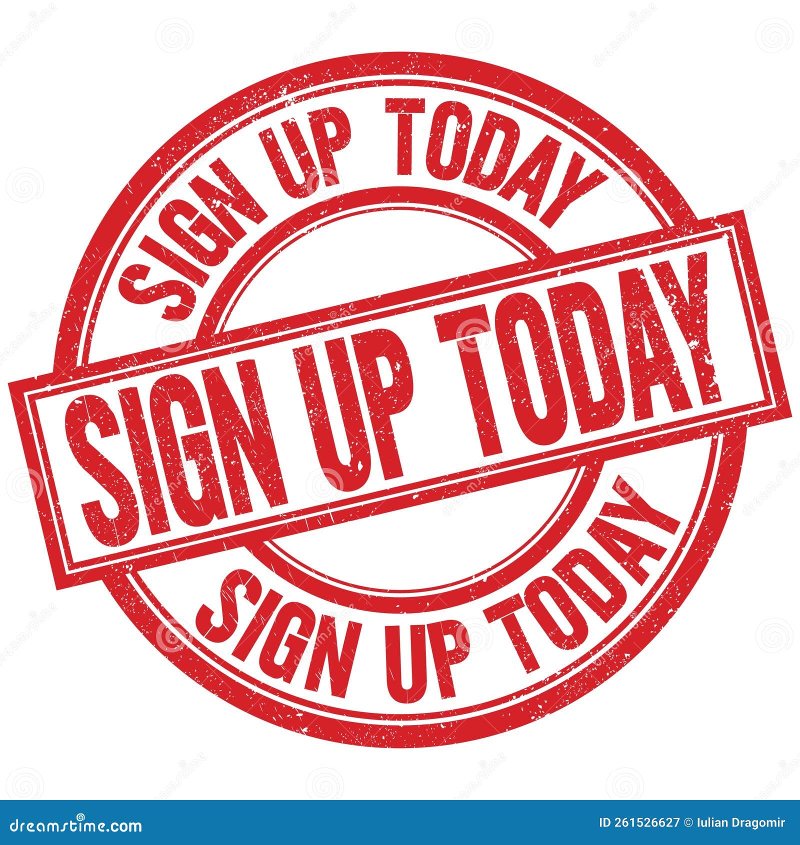 SIGN UP TODAY Written Word on Red Stamp Sign Stock Illustration ...